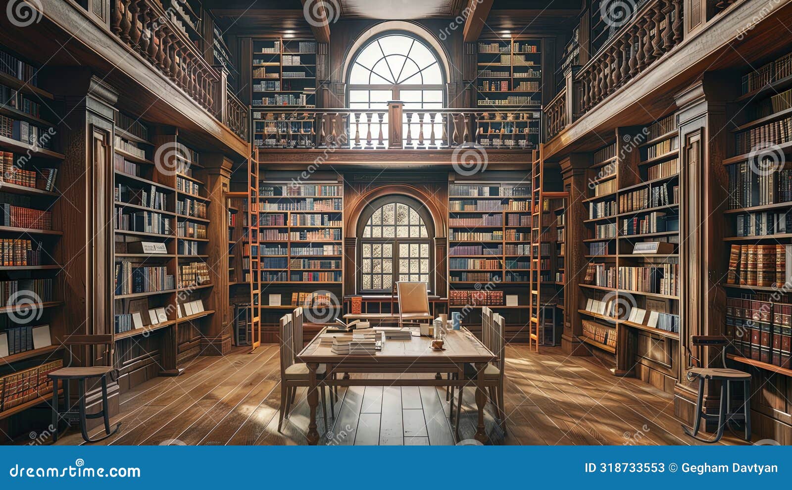 Too Many Books in the Library, Library Inside, Modern Library Interior ...