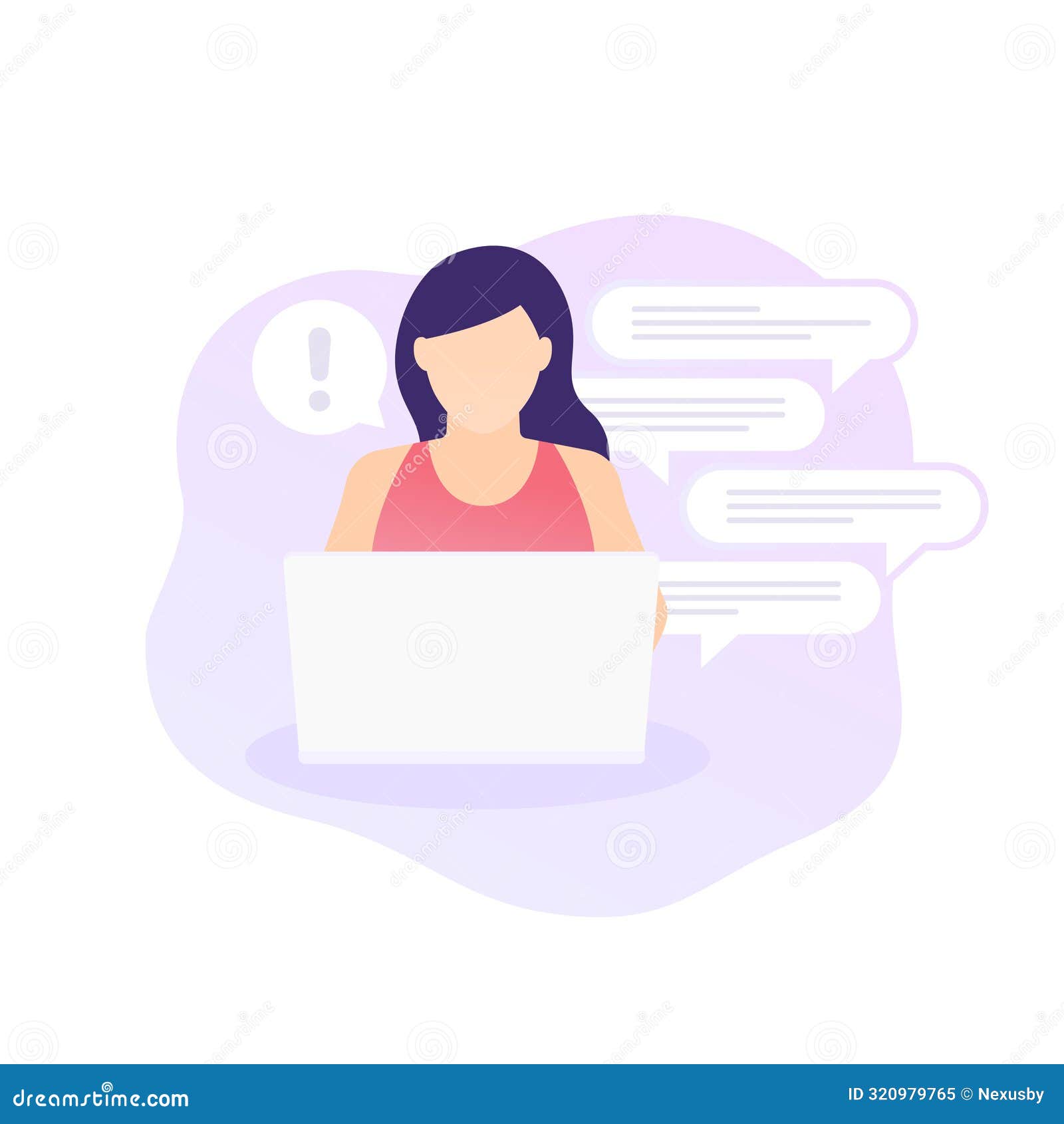 Too Many Messages or Emails Vector Illustration Stock Vector ...