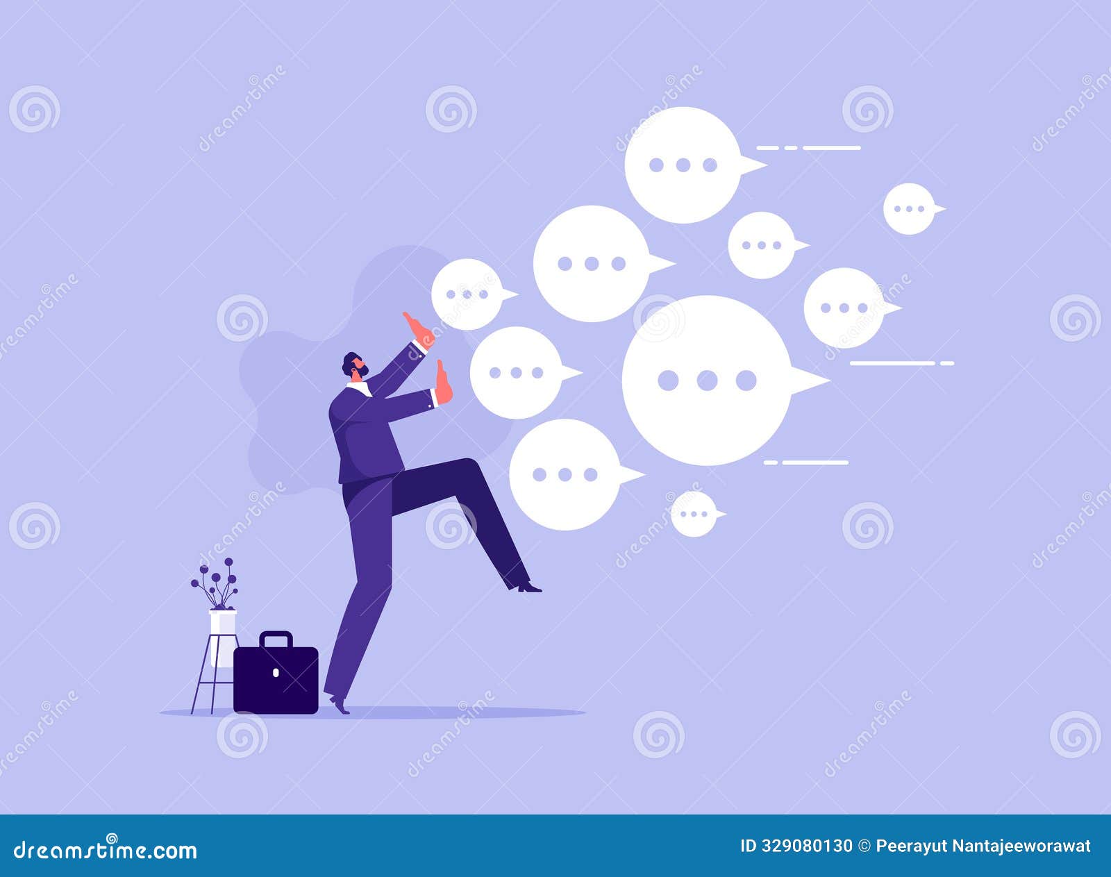 Too Many Messages or Spam Concept Stock Illustration - Illustration of ...