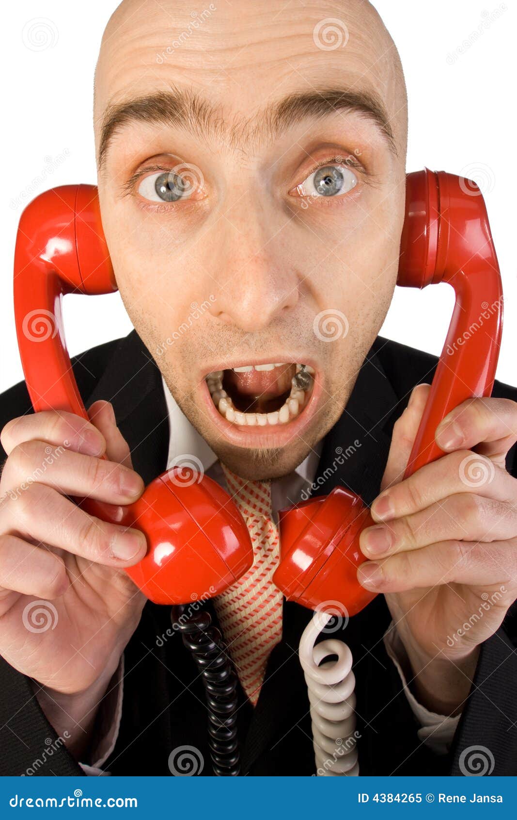 Too Many Phone Calls stock image. Image of eyes, screams - 4384265