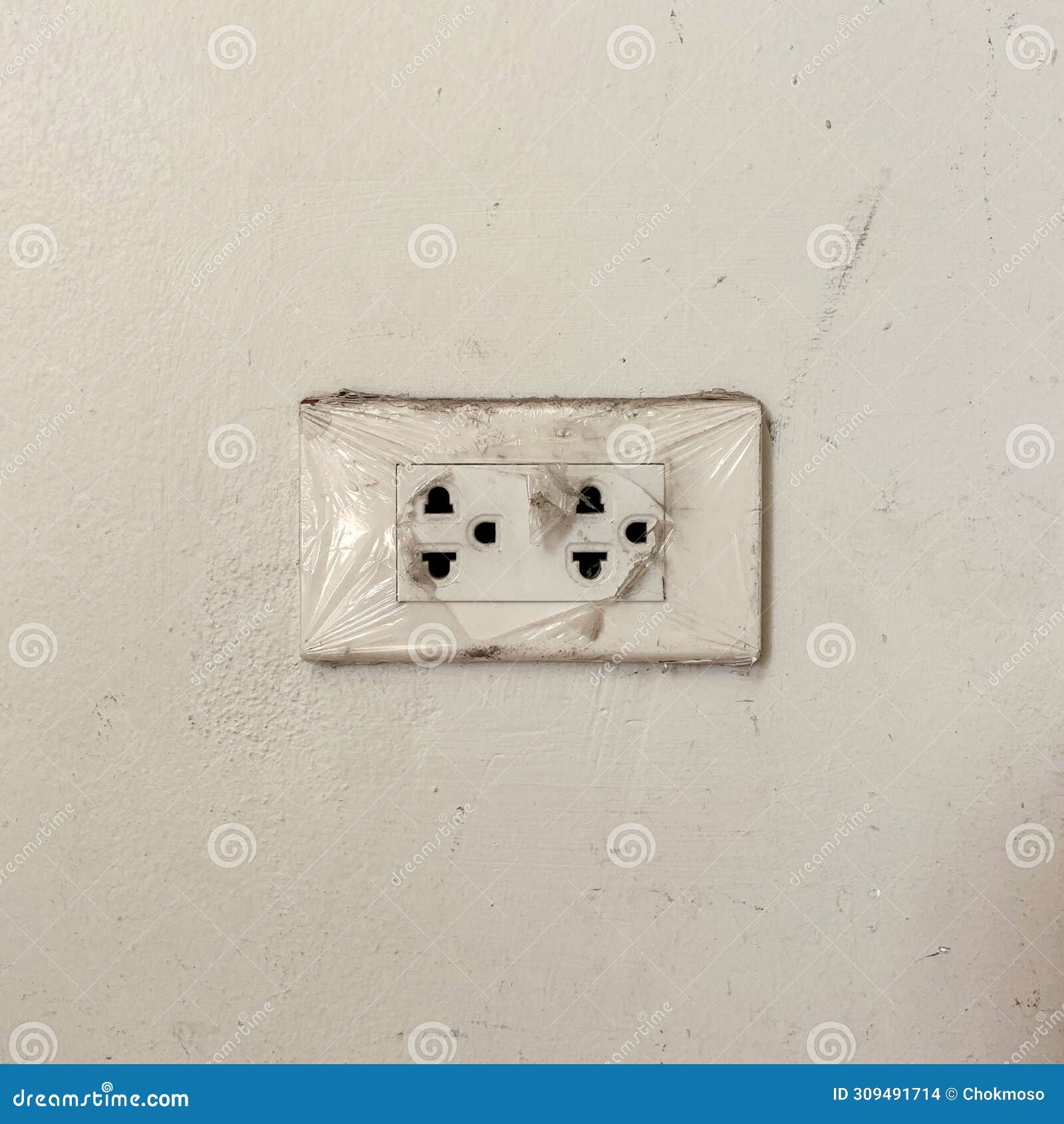 Too many plugs in a socket stock photo. Image of protection - 309491714
