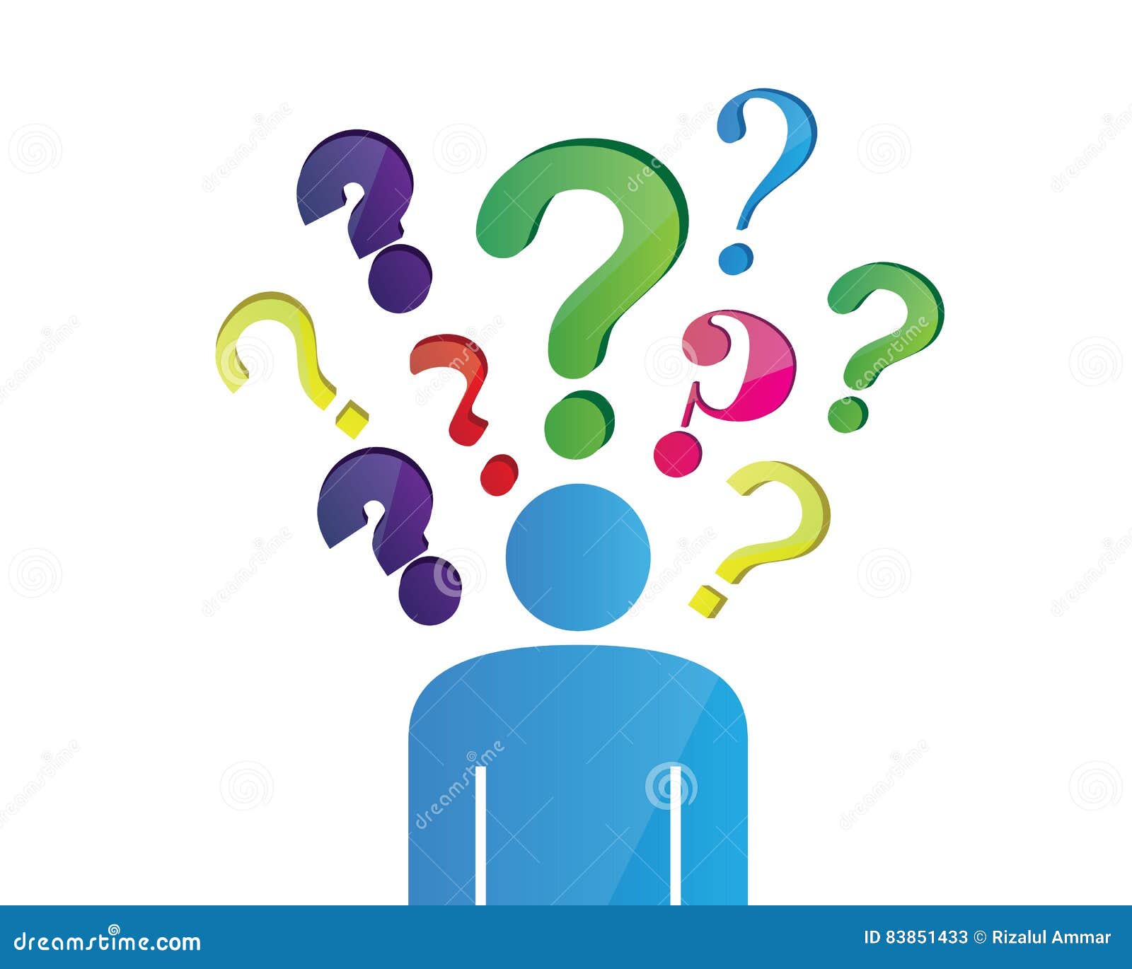 Too many question in head stock vector. Illustration of business - 83851433