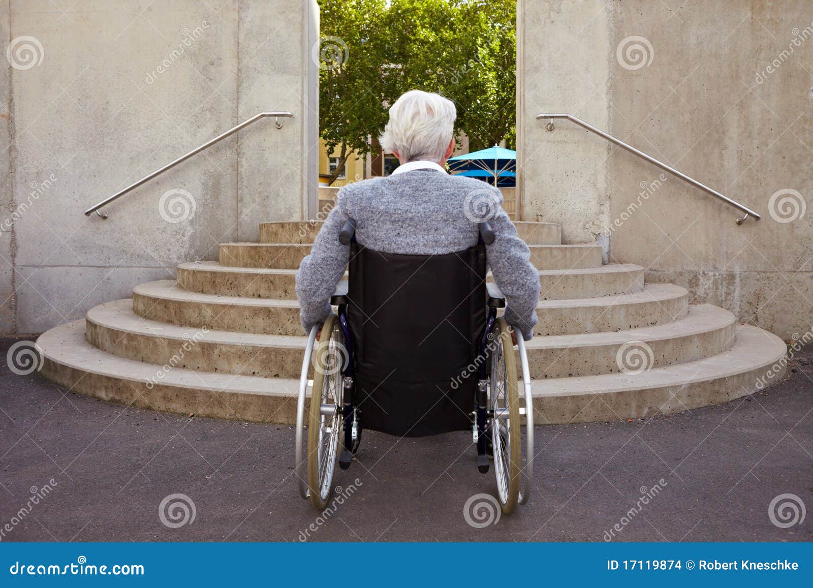 Too Many Steps for Wheelchair User Stock Photo - Image of obstacle ...