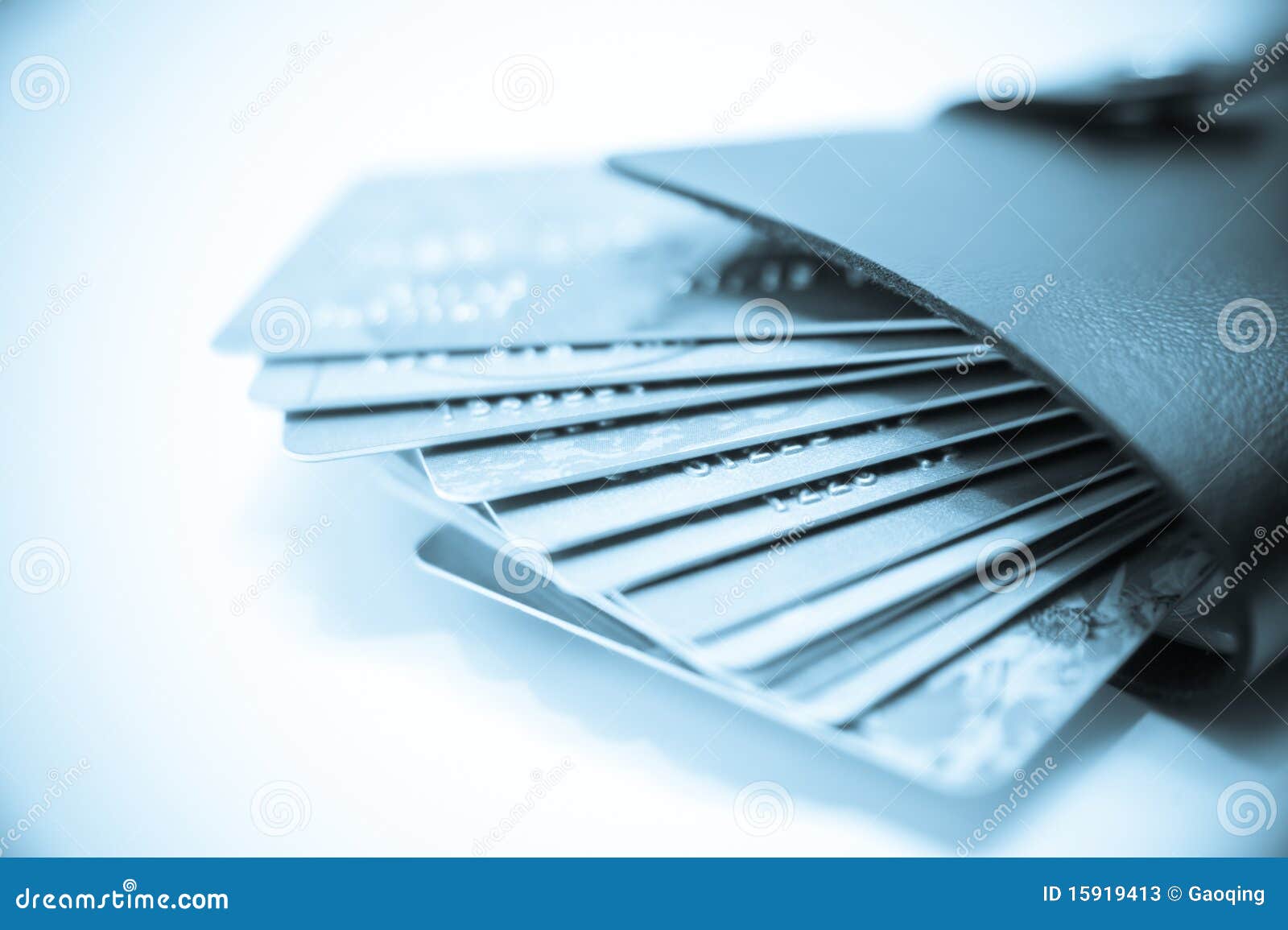 Too Much Credit Card in Wallet Stock Image - Image of golden ...