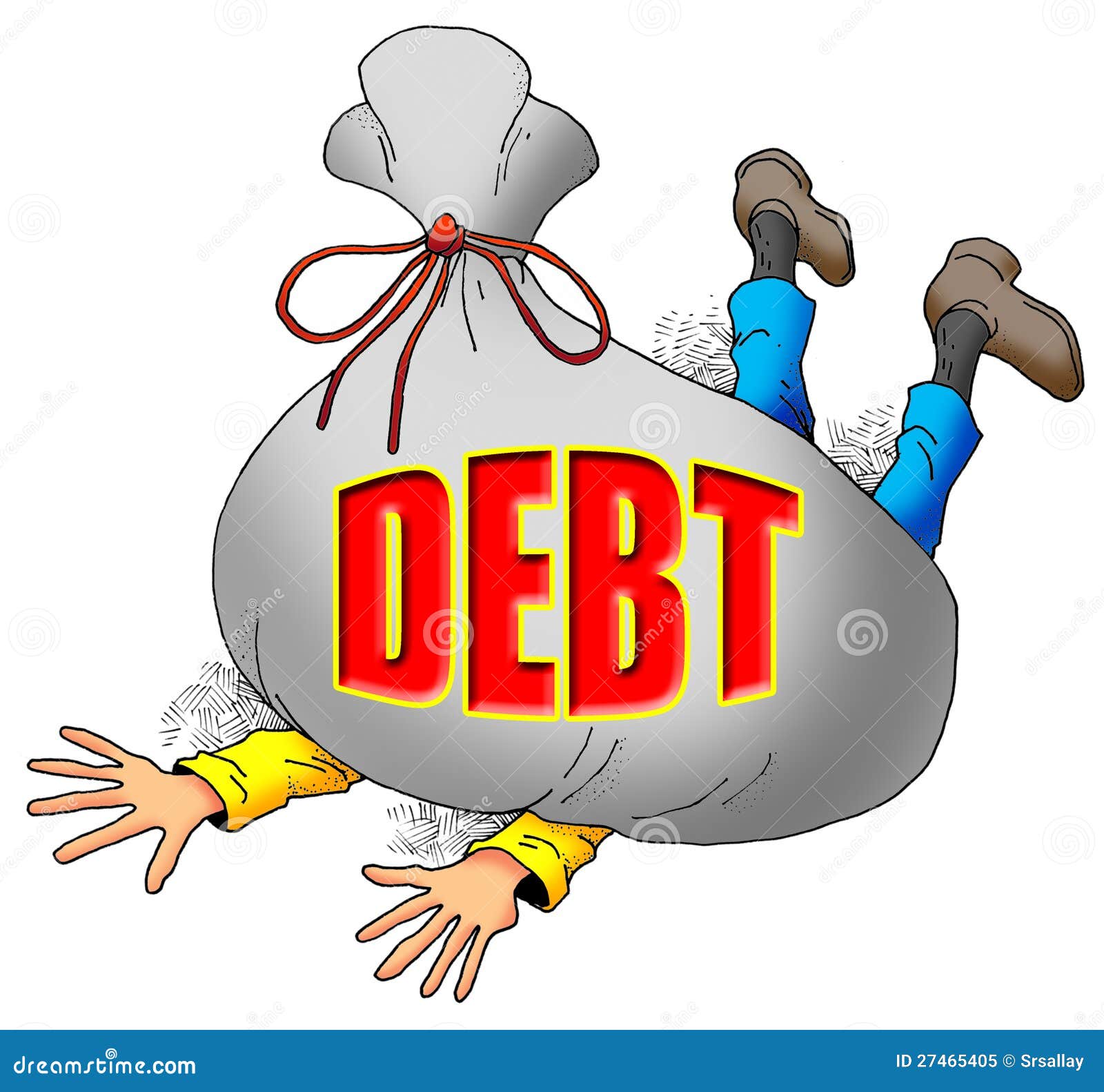 Too Much Debt. stock illustration. Illustration of bankruptcy - 27465405