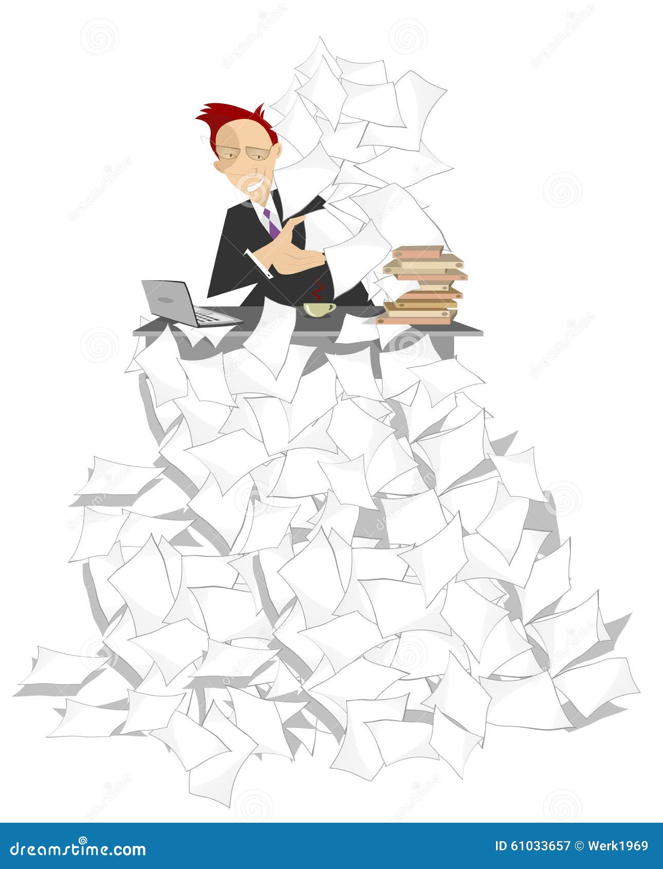 Too much documents stock vector. Illustration of politician - 61033657