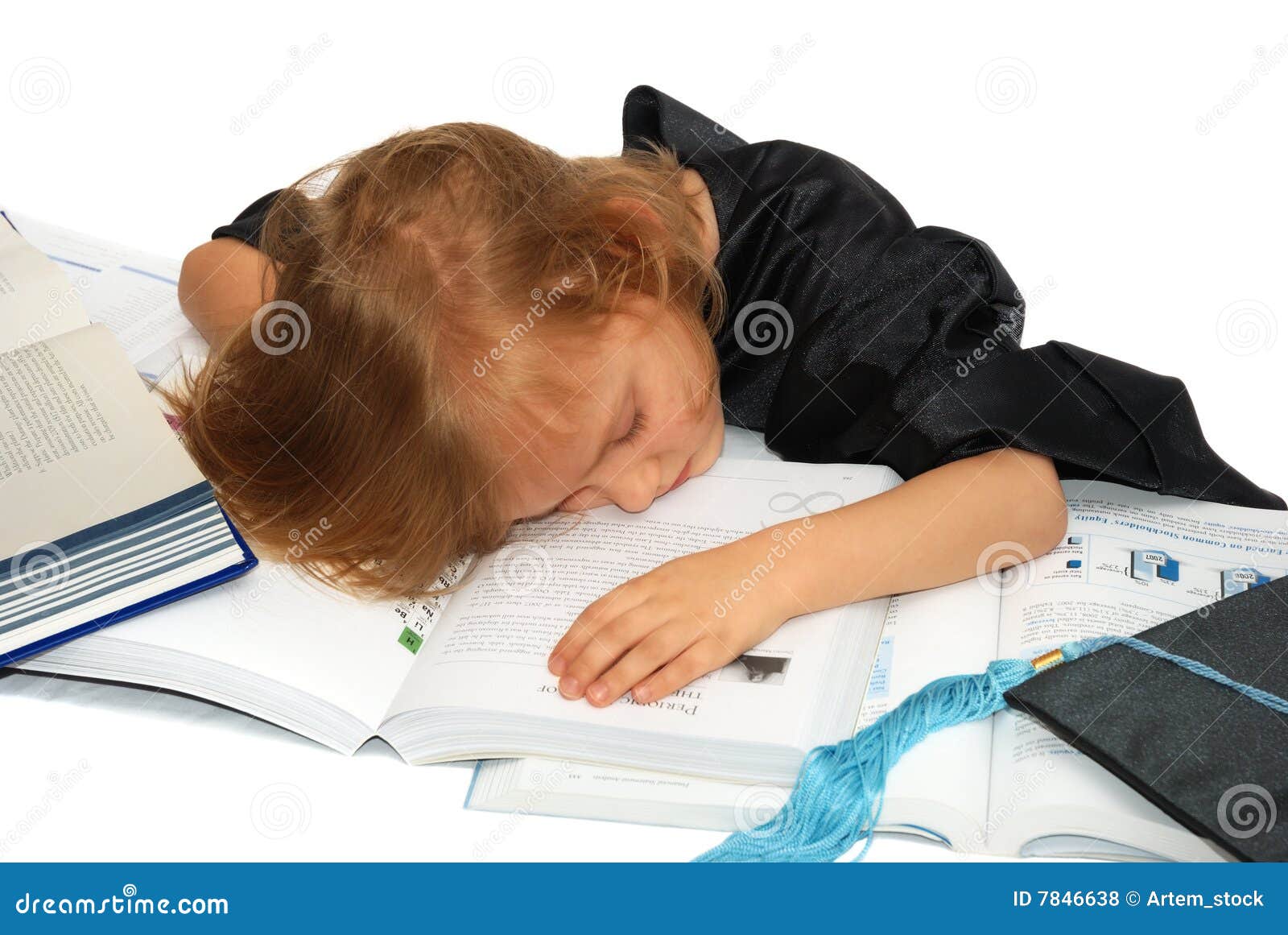Too much of education stock photo. Image of dreaming, feminine - 7846638