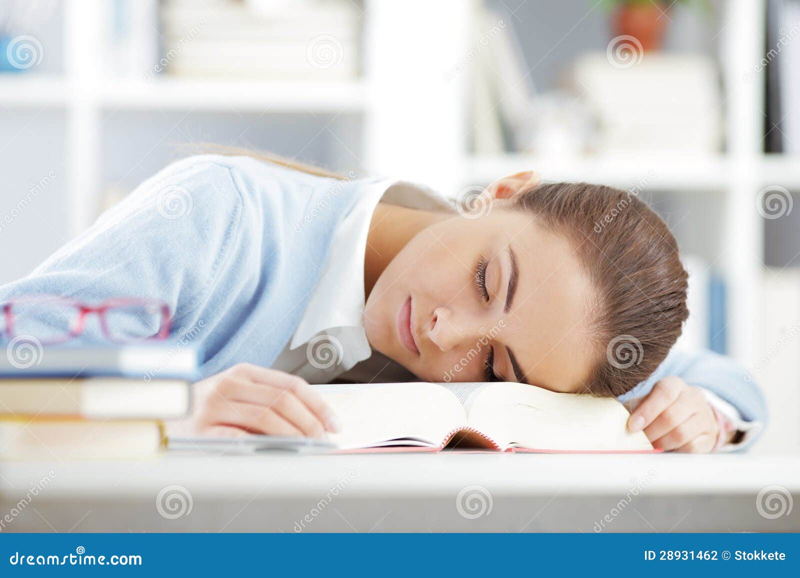 Too Much Homework stock photo. Image of woman, adult - 28931462
