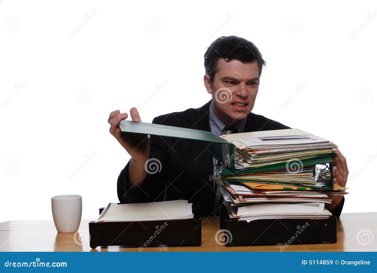 Too Much Paperwork stock image. Image of swamped, caucasian - 5114859