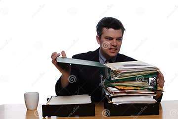 Too Much Paperwork stock image. Image of swamped, caucasian - 5114859