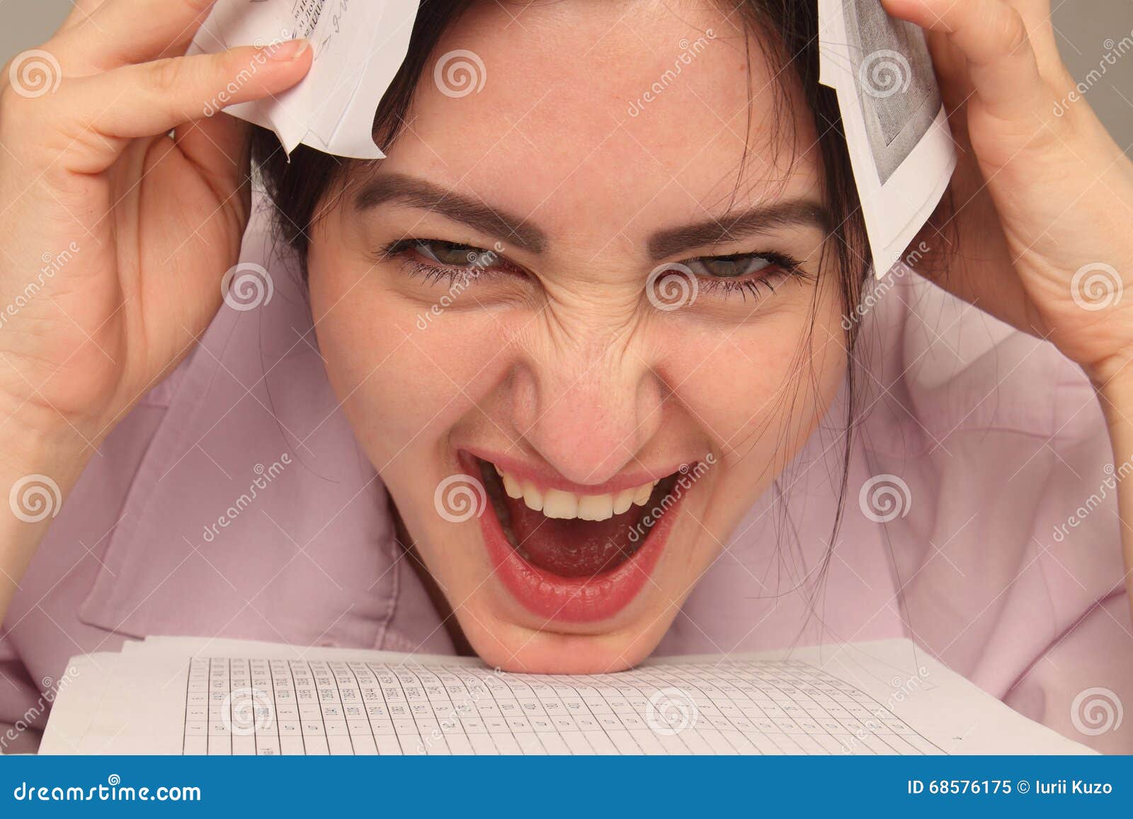 Too Much Work (psychological Portrait, Aggression, Anger, Frust Stock ...