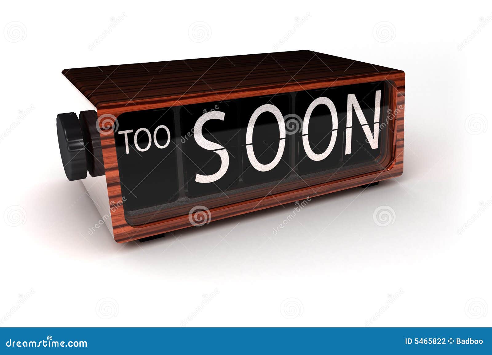 Too Soon! stock illustration. Illustration of metaphor - 5465822