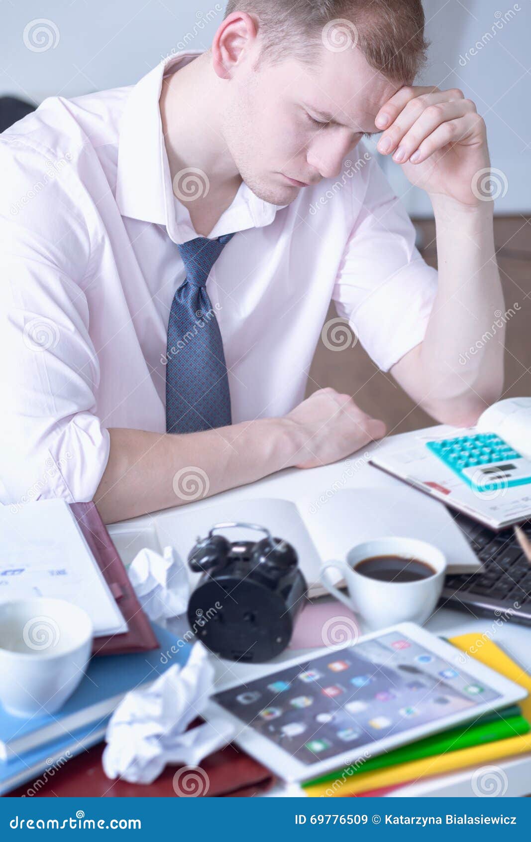 Too tired to study stock image. Image of coffee, indoors - 69776509