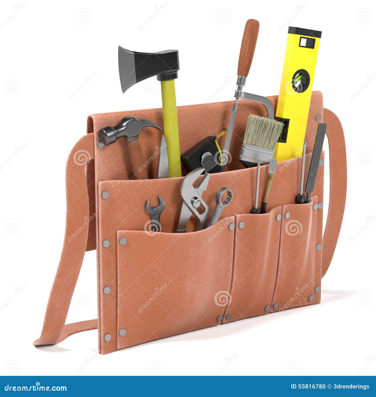 Tool bag stock illustration. Illustration of measure - 55816780