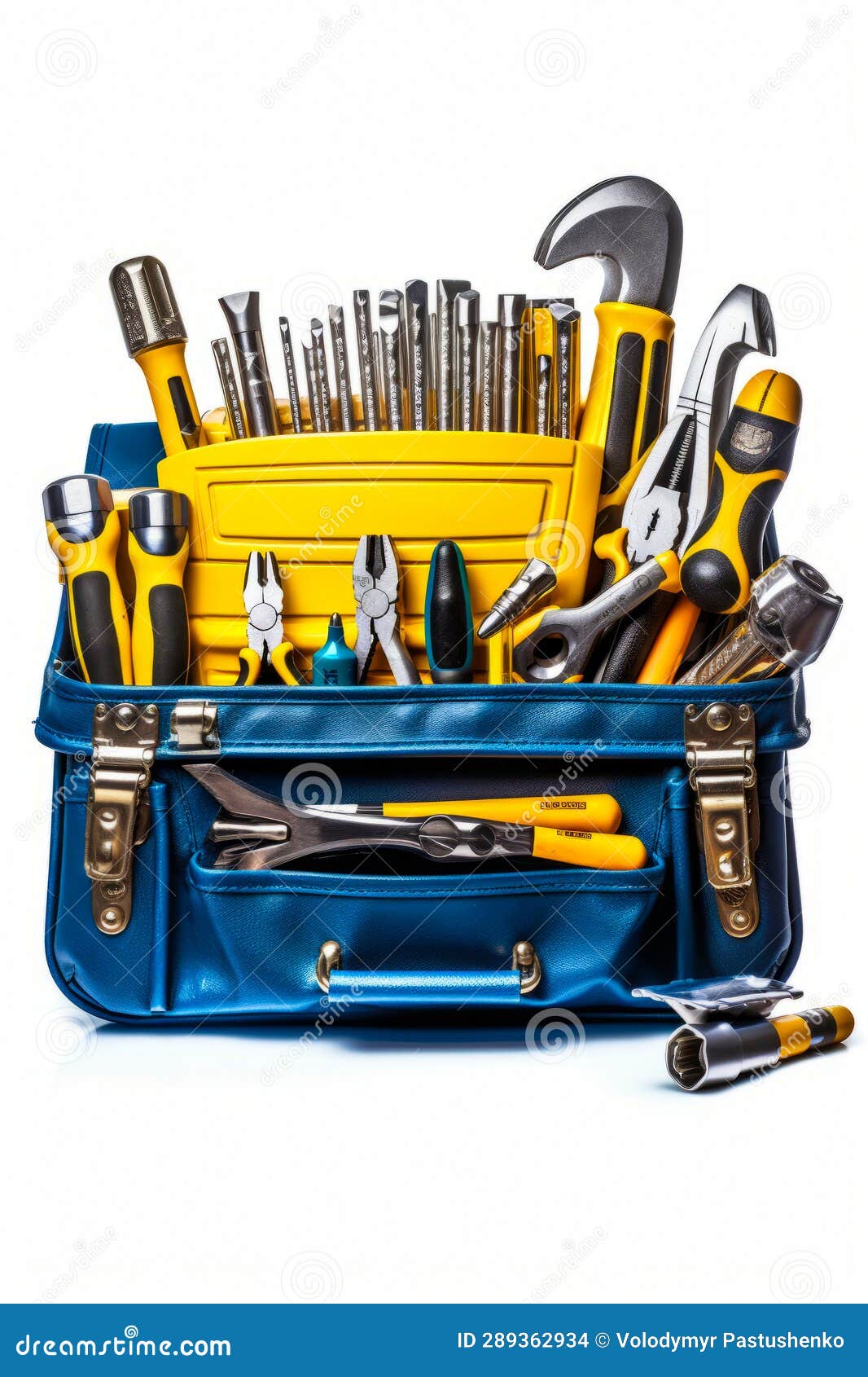 Tool Bag Filled with Tools and Tools on White Background. Generative AI ...
