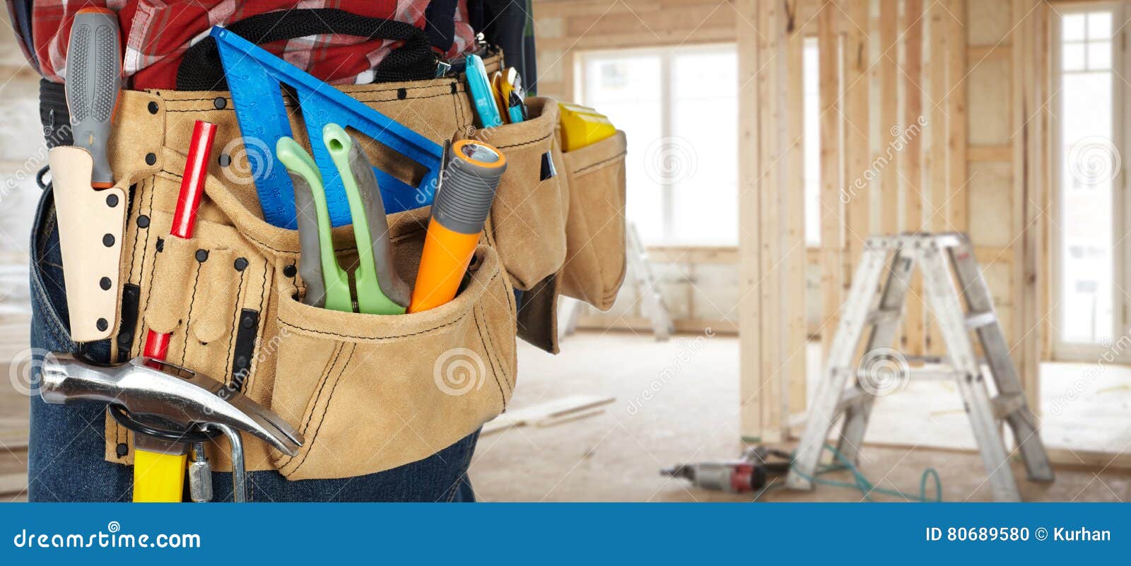 Tool Belt with Construction Tools. Stock Photo - Image of construction ...