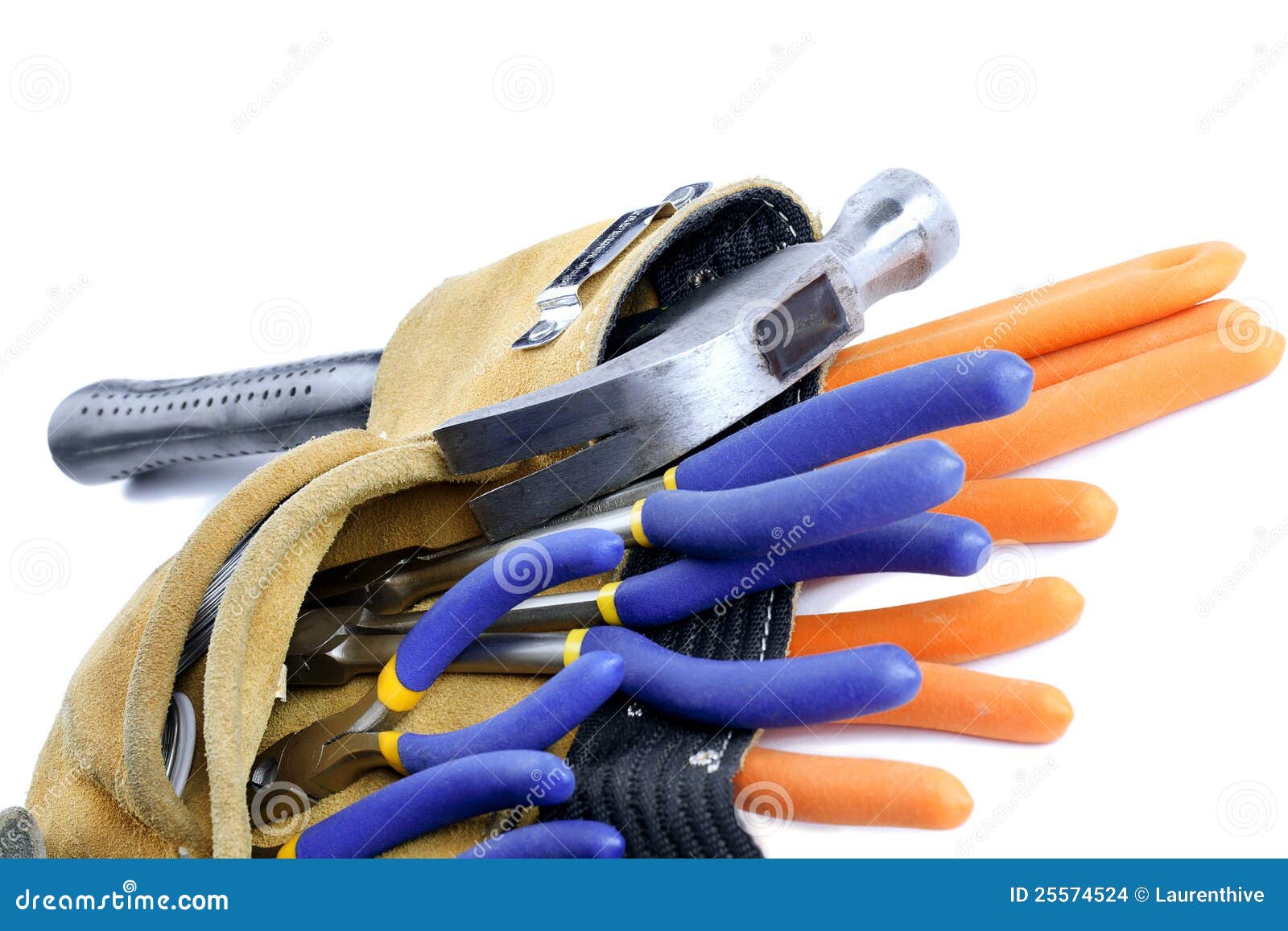 Tool belt with hand tools stock photo. Image of household - 25574524
