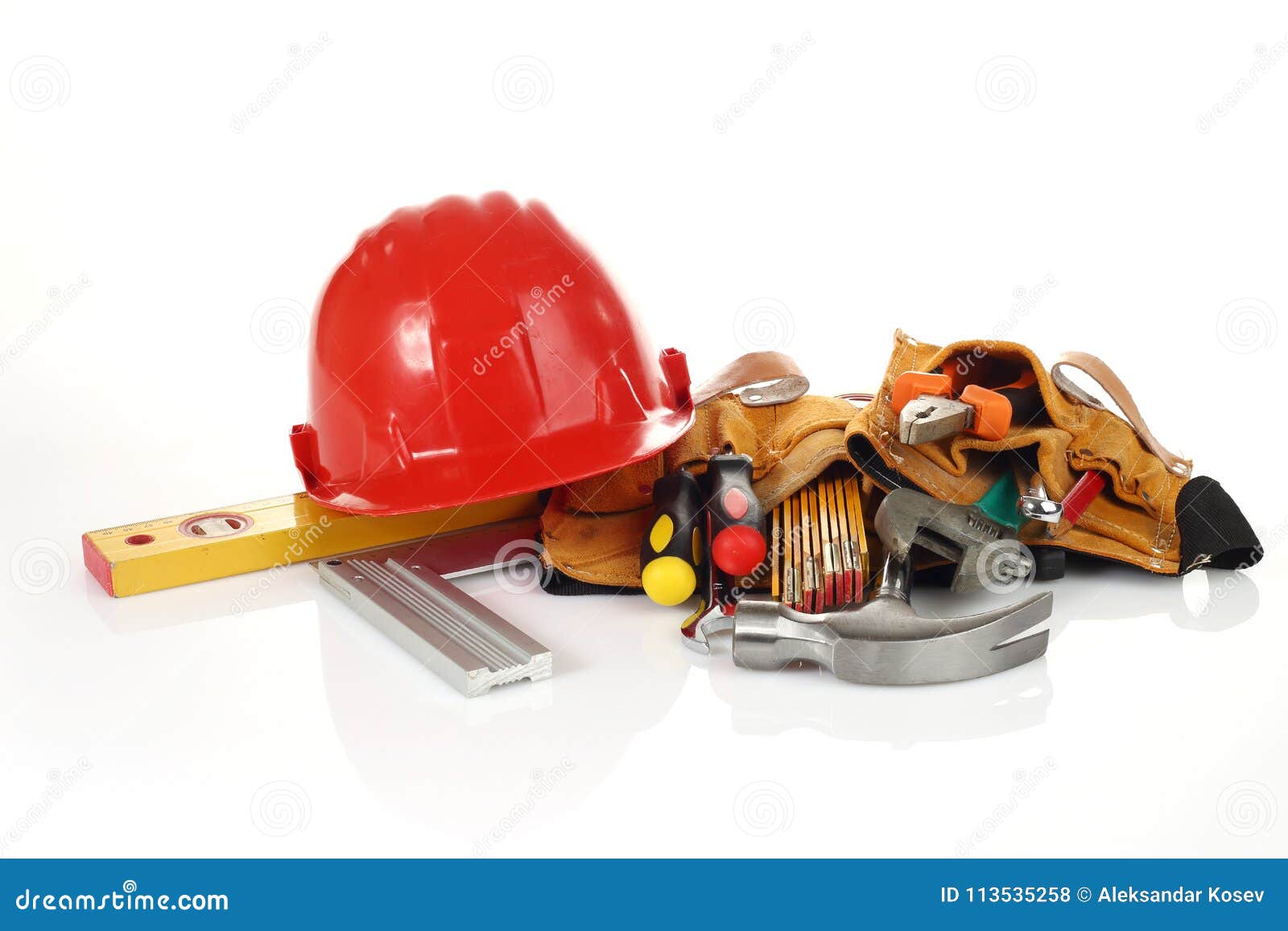 Tool belt with hand tools stock photo. Image of allen - 113535258