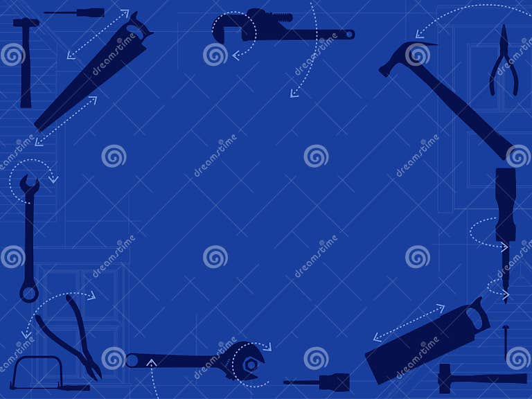 Tool border stock vector. Illustration of mallet, background - 13268794