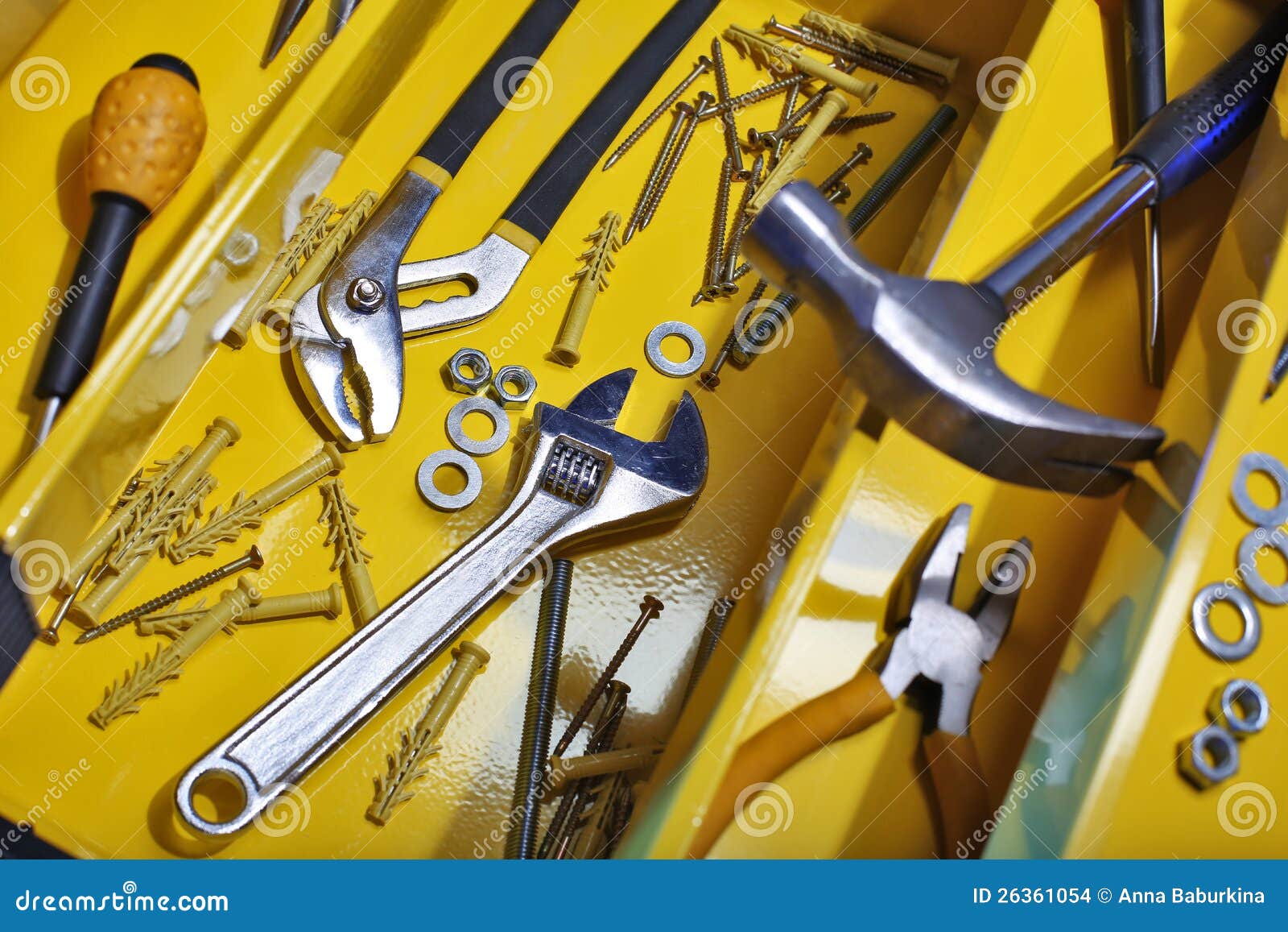 Tool box stock photo. Image of object, pliers, black - 26361054