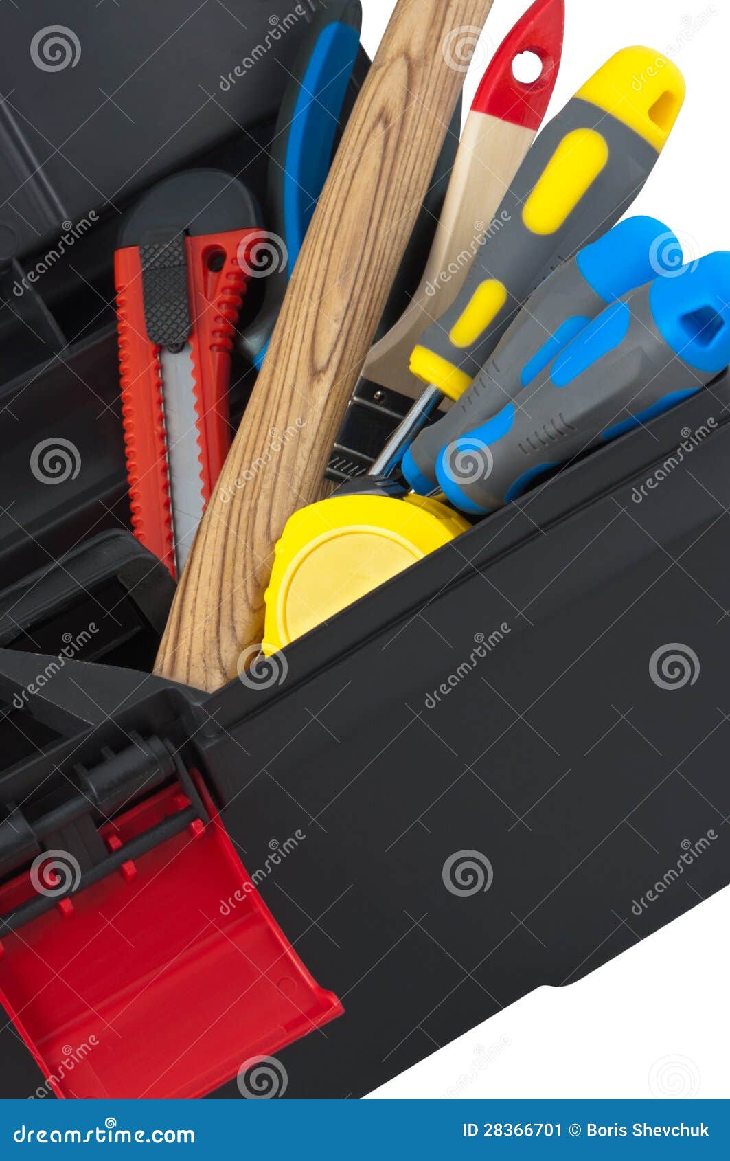 Tool in the box stock image. Image of black, isolated - 28366701