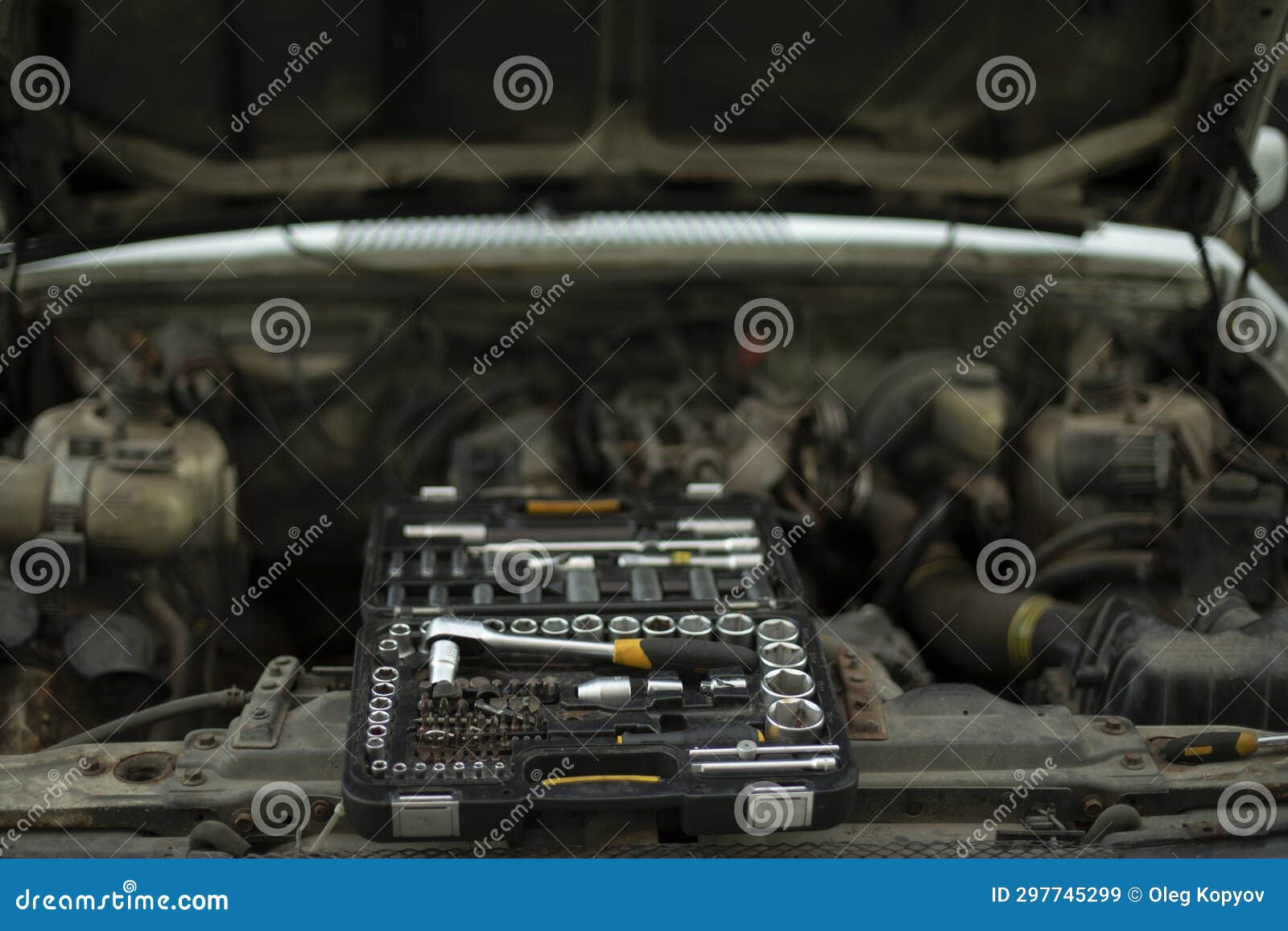 Tool Box in Car. Nuts Unscrewing Keys Stock Image - Image of repair ...