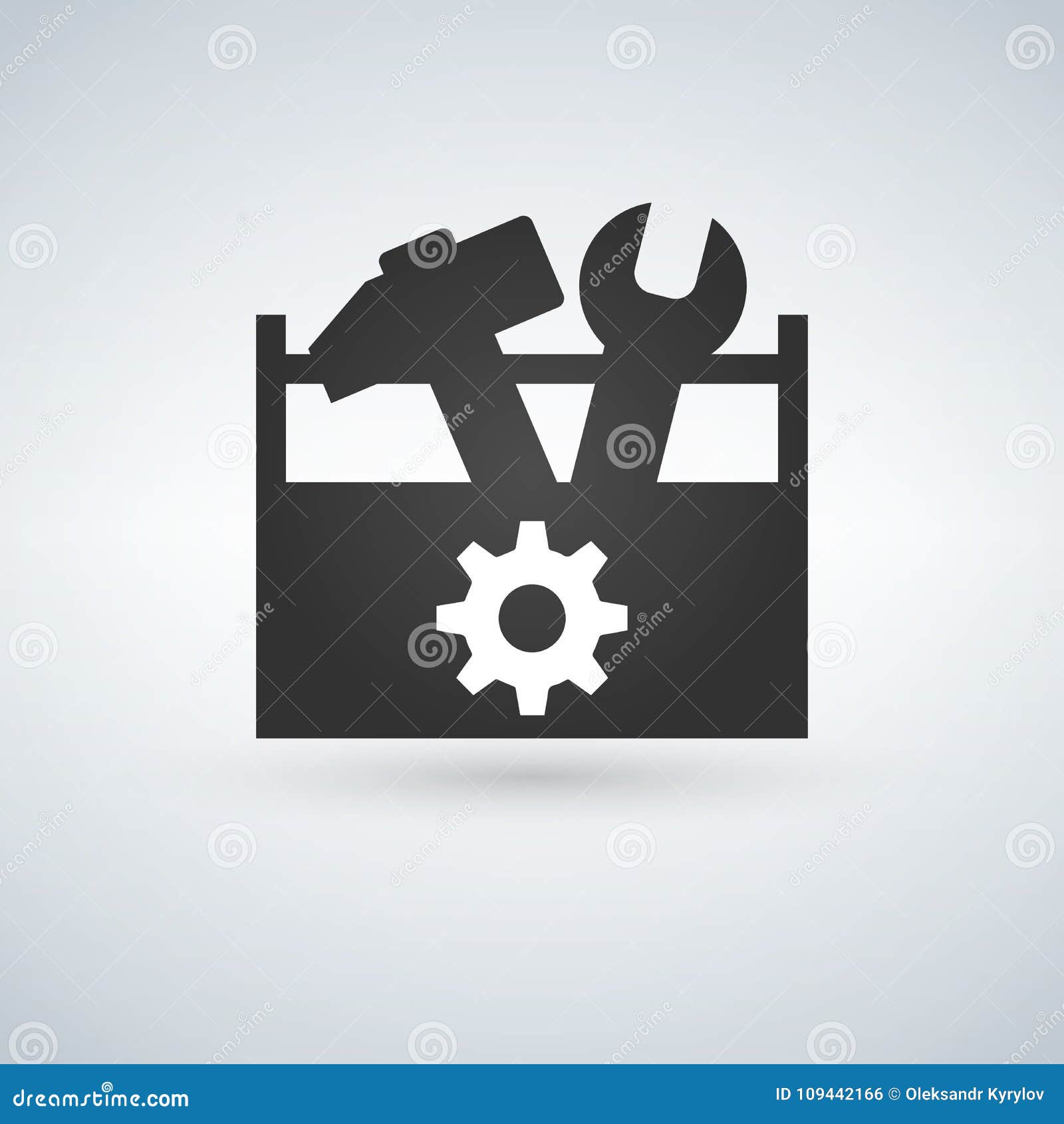 Tool Box Flat Icon, Illustration. Stock Illustration - Illustration of ...