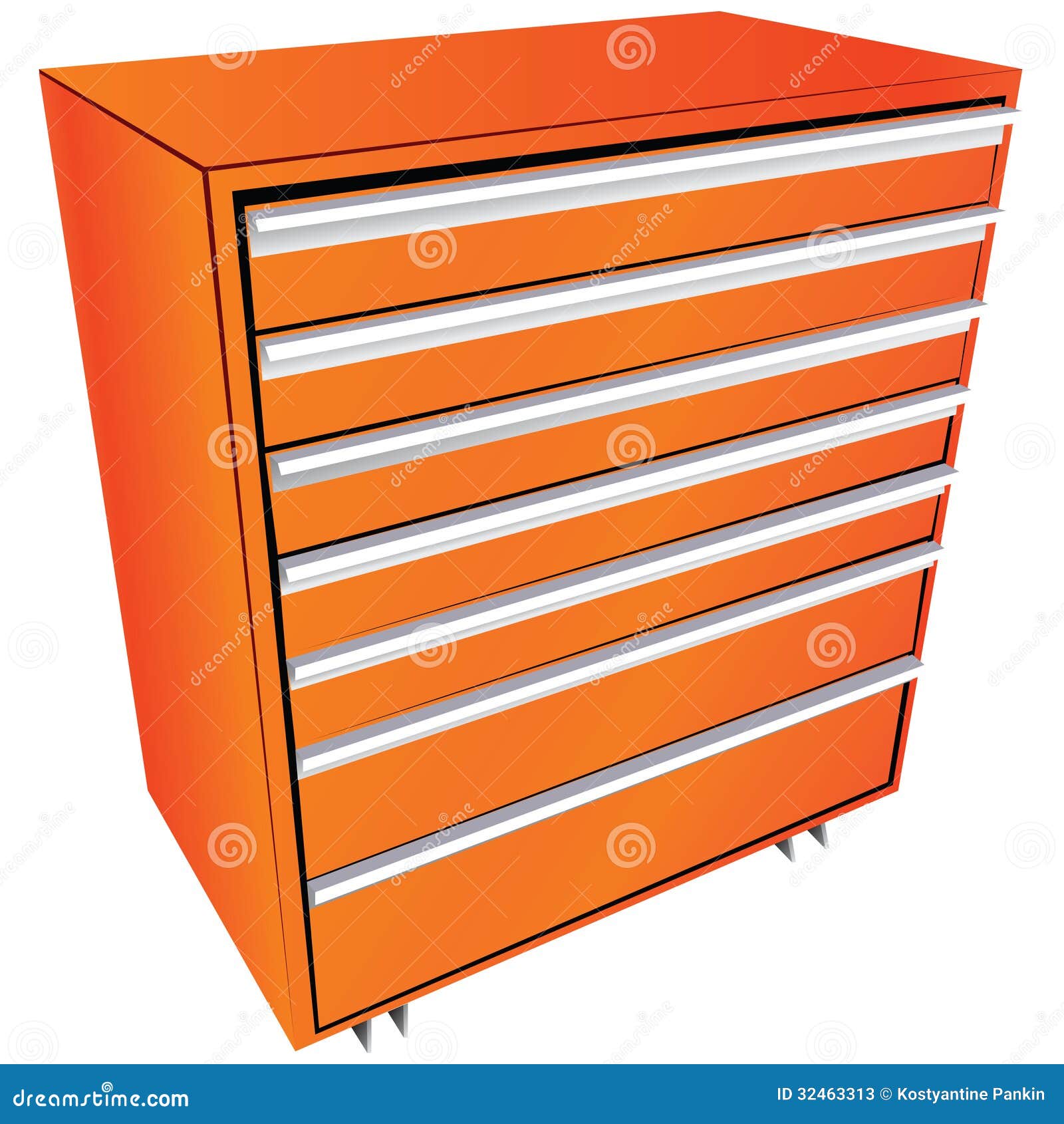 Tool box stock vector. Illustration of chrome, home, steel - 32463313