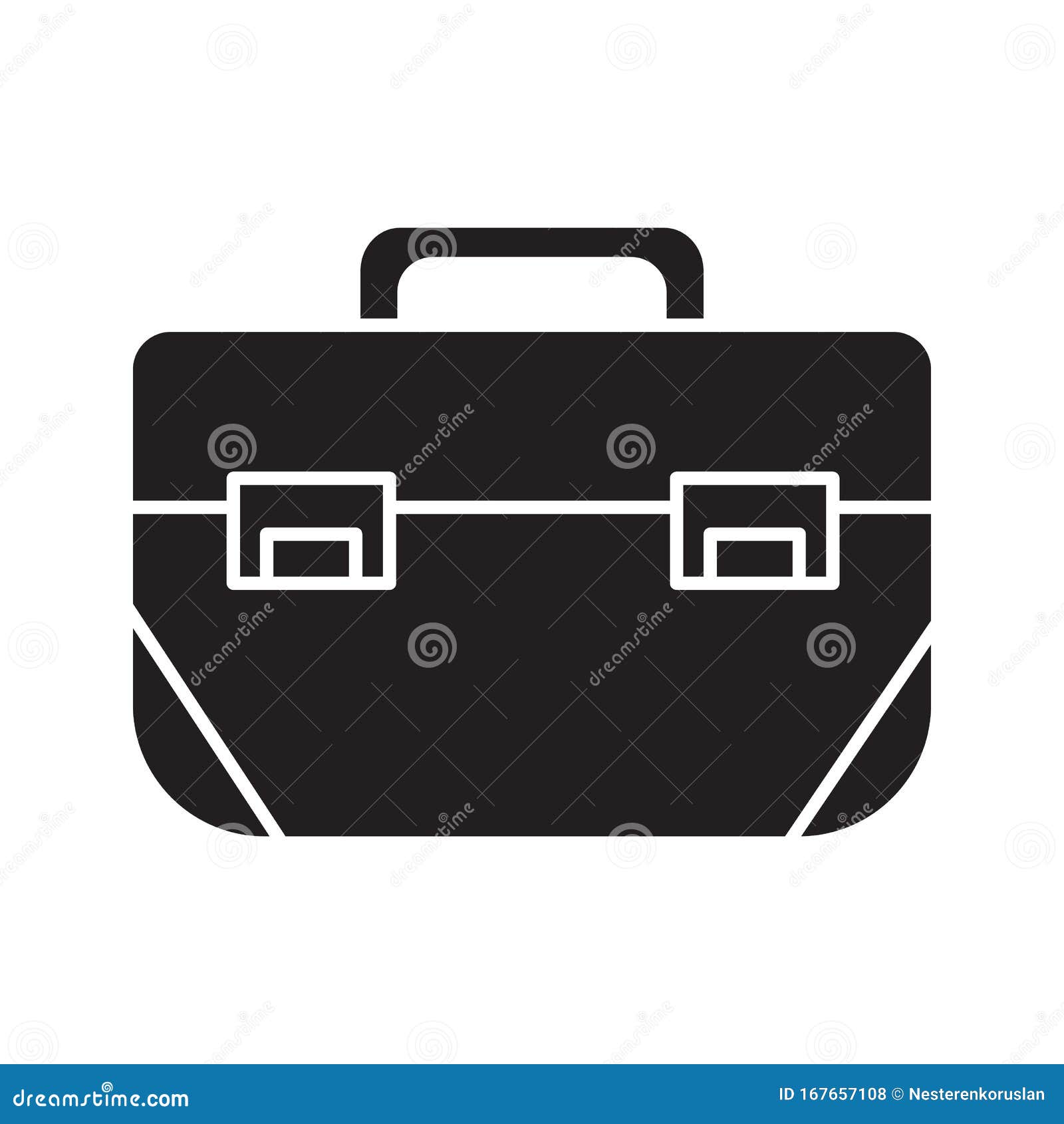 Tool box glyph icon stock illustration. Illustration of toolbox - 167657108