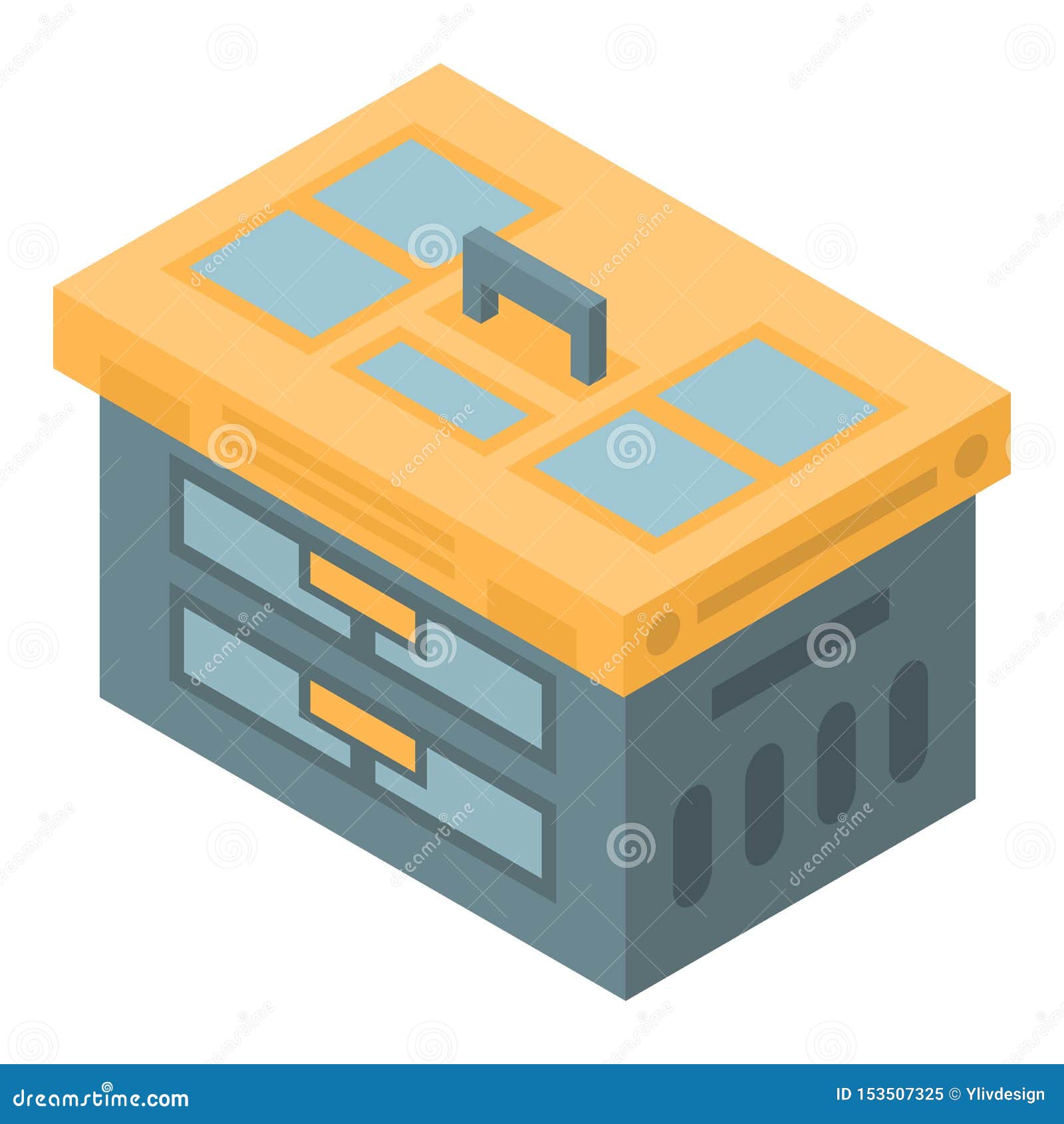 Tool Box Icon, Isometric Style Stock Vector - Illustration of device ...