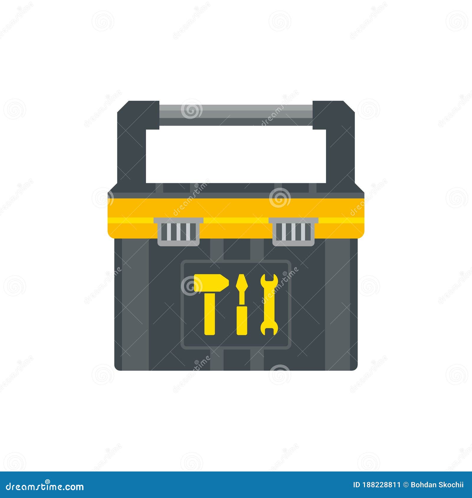 Tool Box for Instruments. Workman Toolkit Crate Stock Vector ...