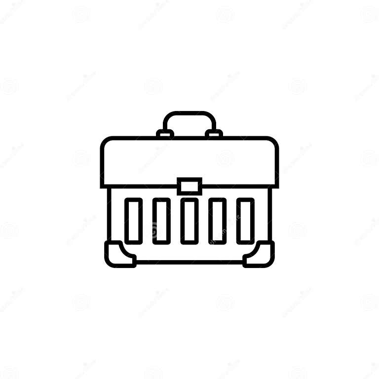 Tool Box Line Icon, Build Repair Elements Stock Vector - Illustration ...
