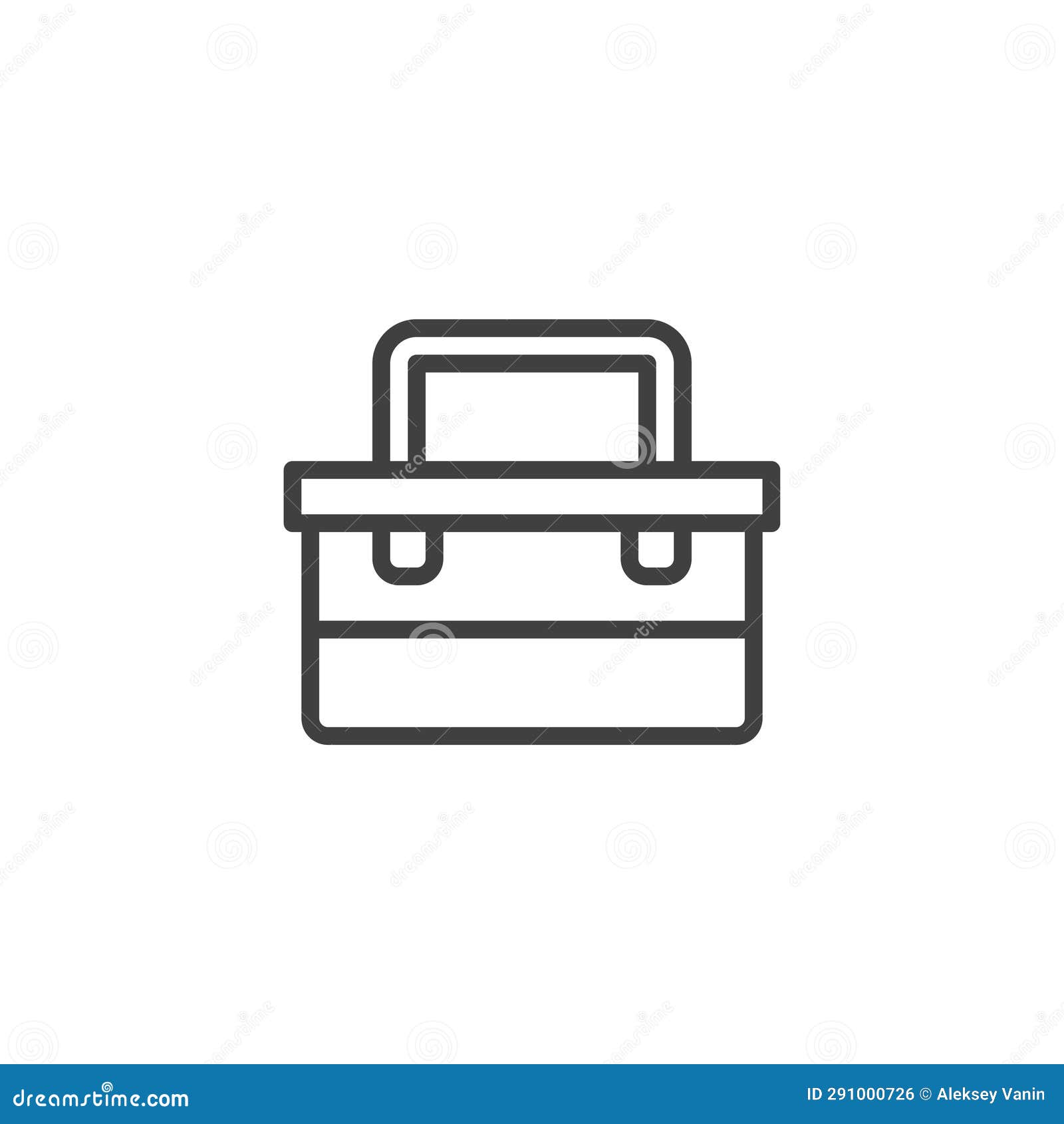 Tool box line icon stock vector. Illustration of sign - 291000726
