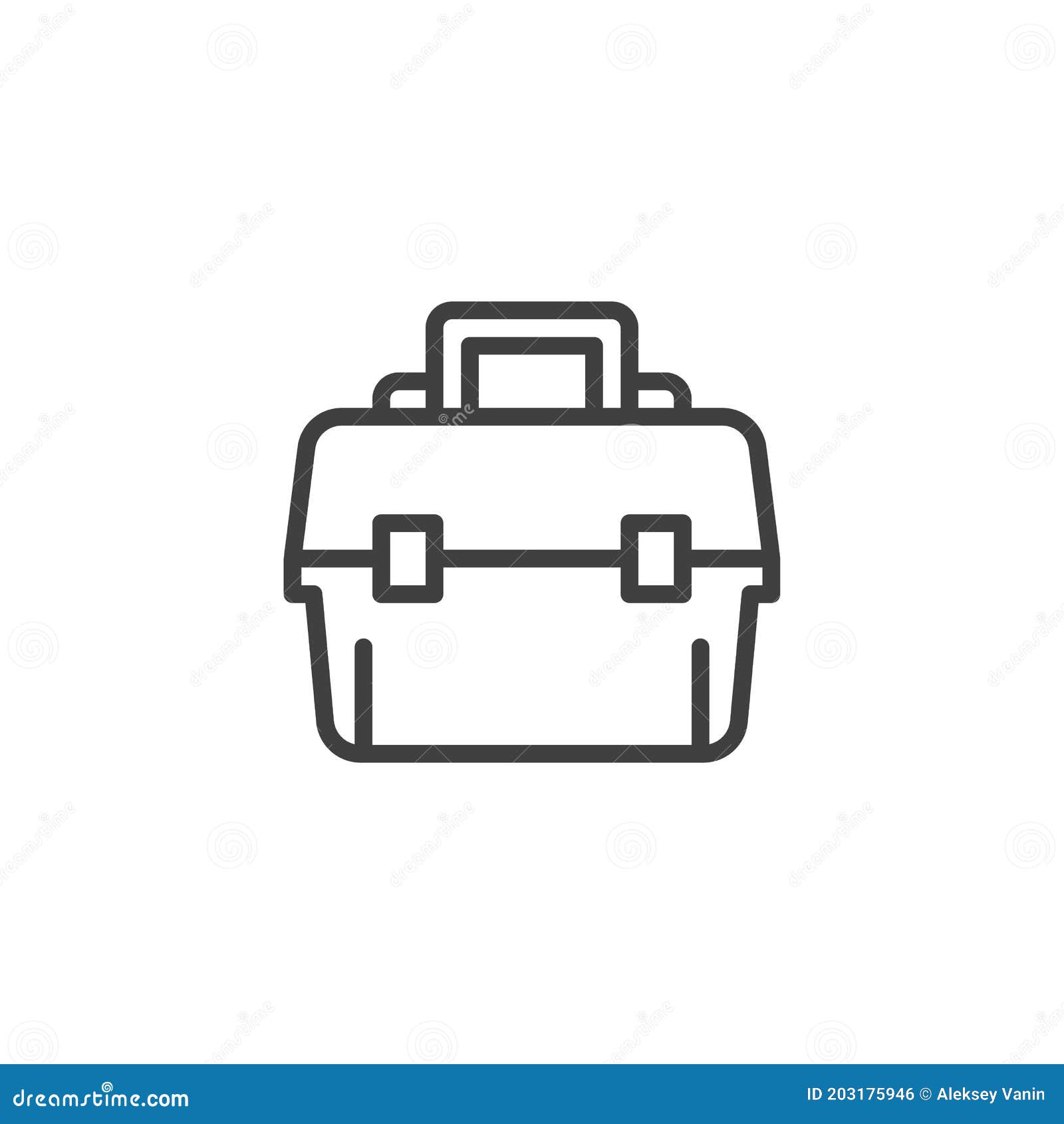 Toolbox Outline Icon Vector Illustration | CartoonDealer.com #139829320