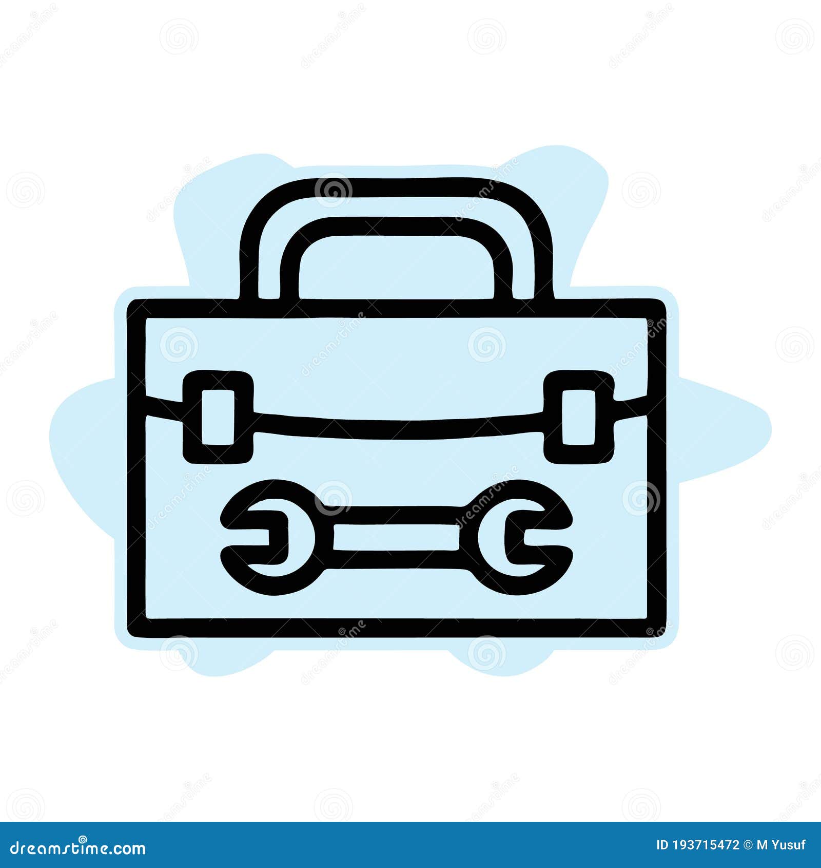 Tool Box Line Icon, Repair and Maintenance, Tool Kit Sign, Vector ...