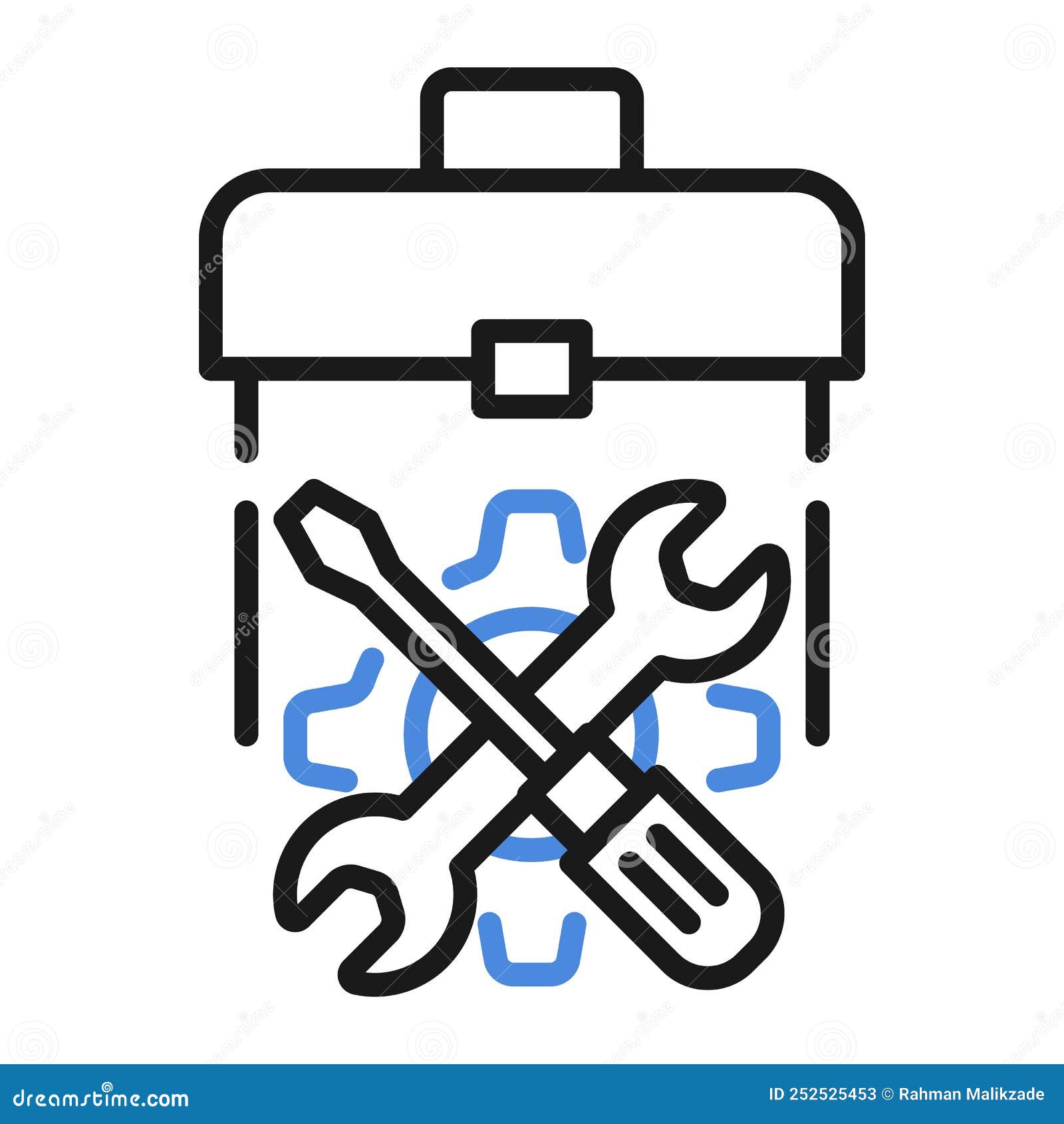 Tool Box Line Icon. Toolbox, Toolkit, Instrument Stock Vector ...