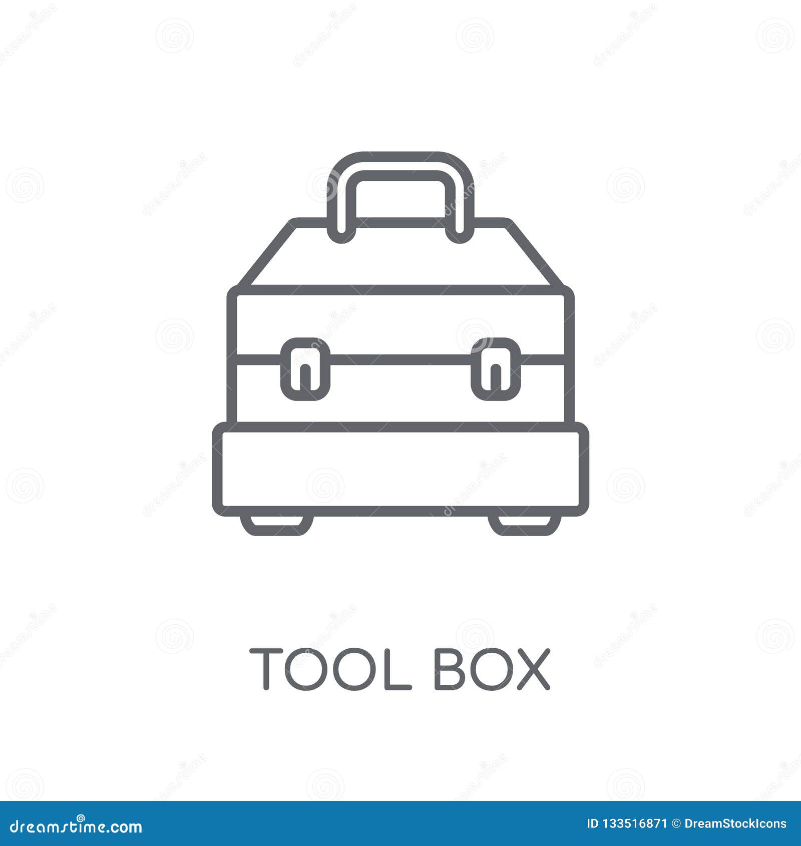 Tool Box Linear Icon. Modern Outline Tool Box Logo Concept on Wh Stock ...