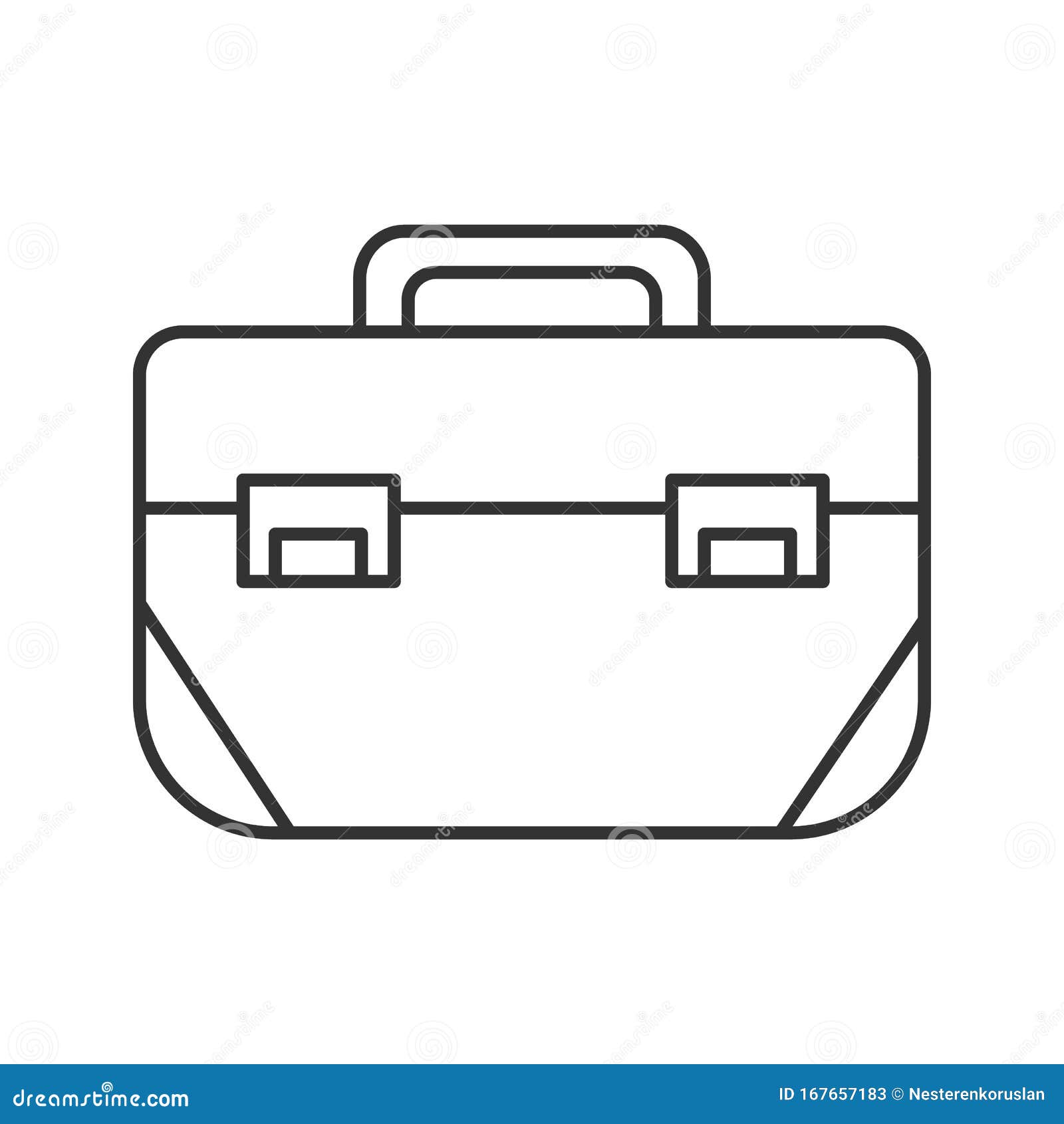 Toolkit Linear Icon. Cross Of Wrench And Screwdriver Line Pictogram ...