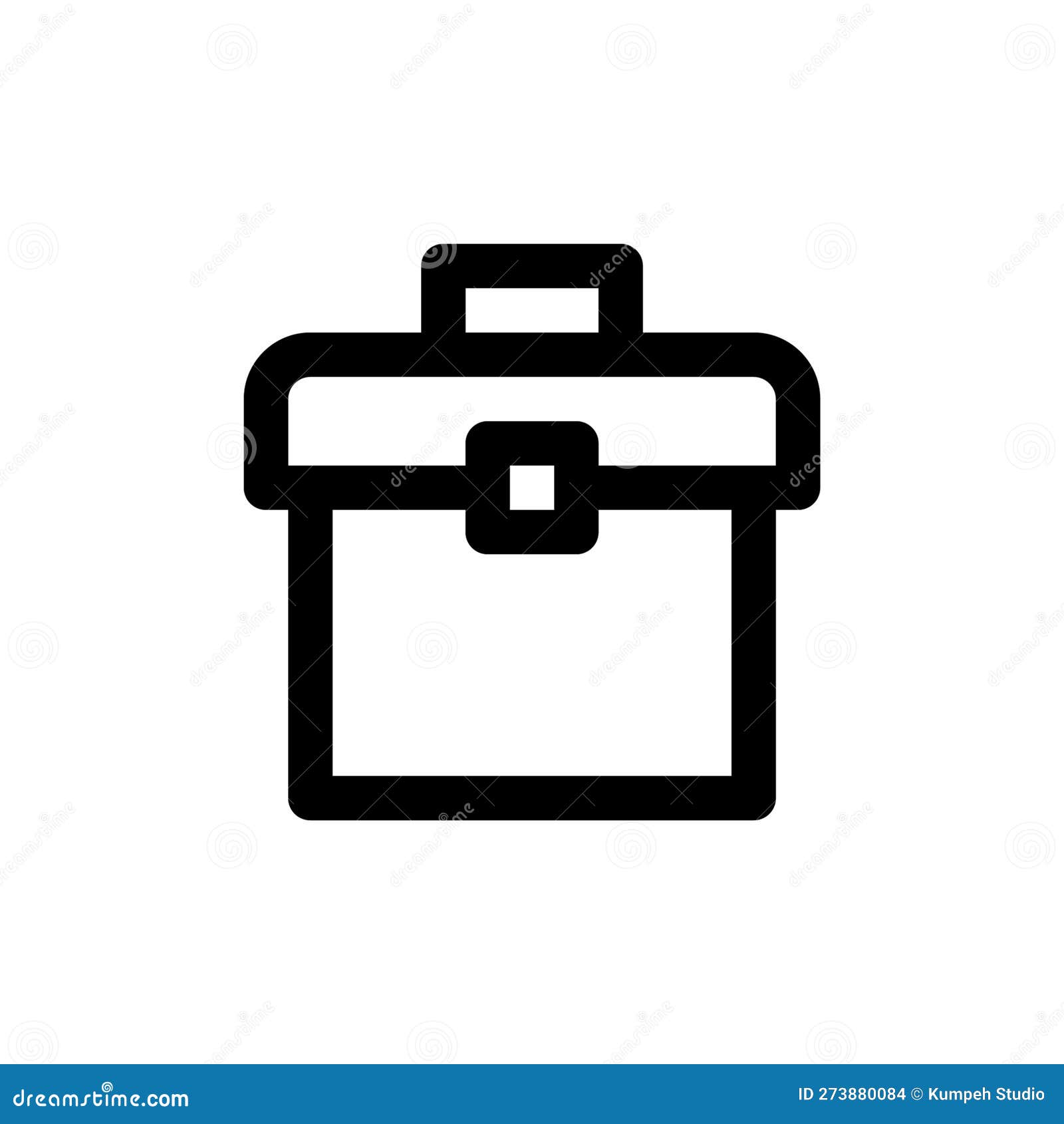 Tool Box Outline Vector Icon. Thin Line Black Tool Box Icon, Flat ...