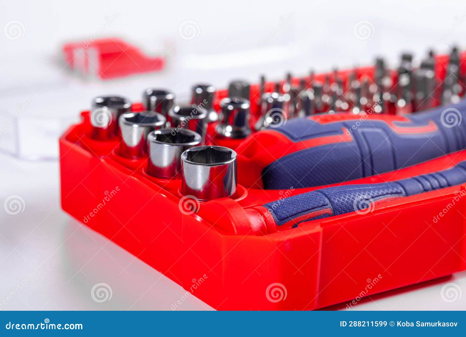 Tool Box of Screwdriver Set Isolated on White Background Stock Image ...