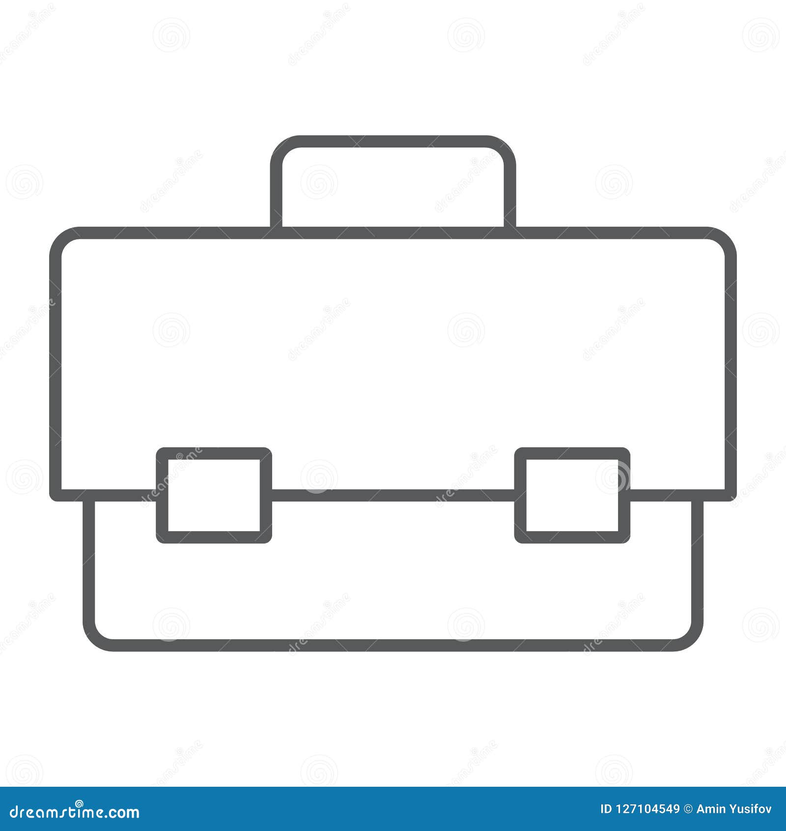 Tool Box Thin Line Icon, Tool and Maintenance, Toolkit Sign, Vector ...