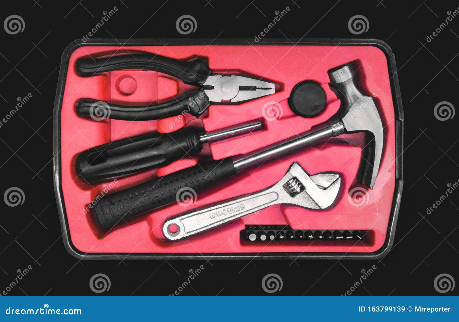 Tool-box stock image. Image of service, pliers, mechanic - 163799139
