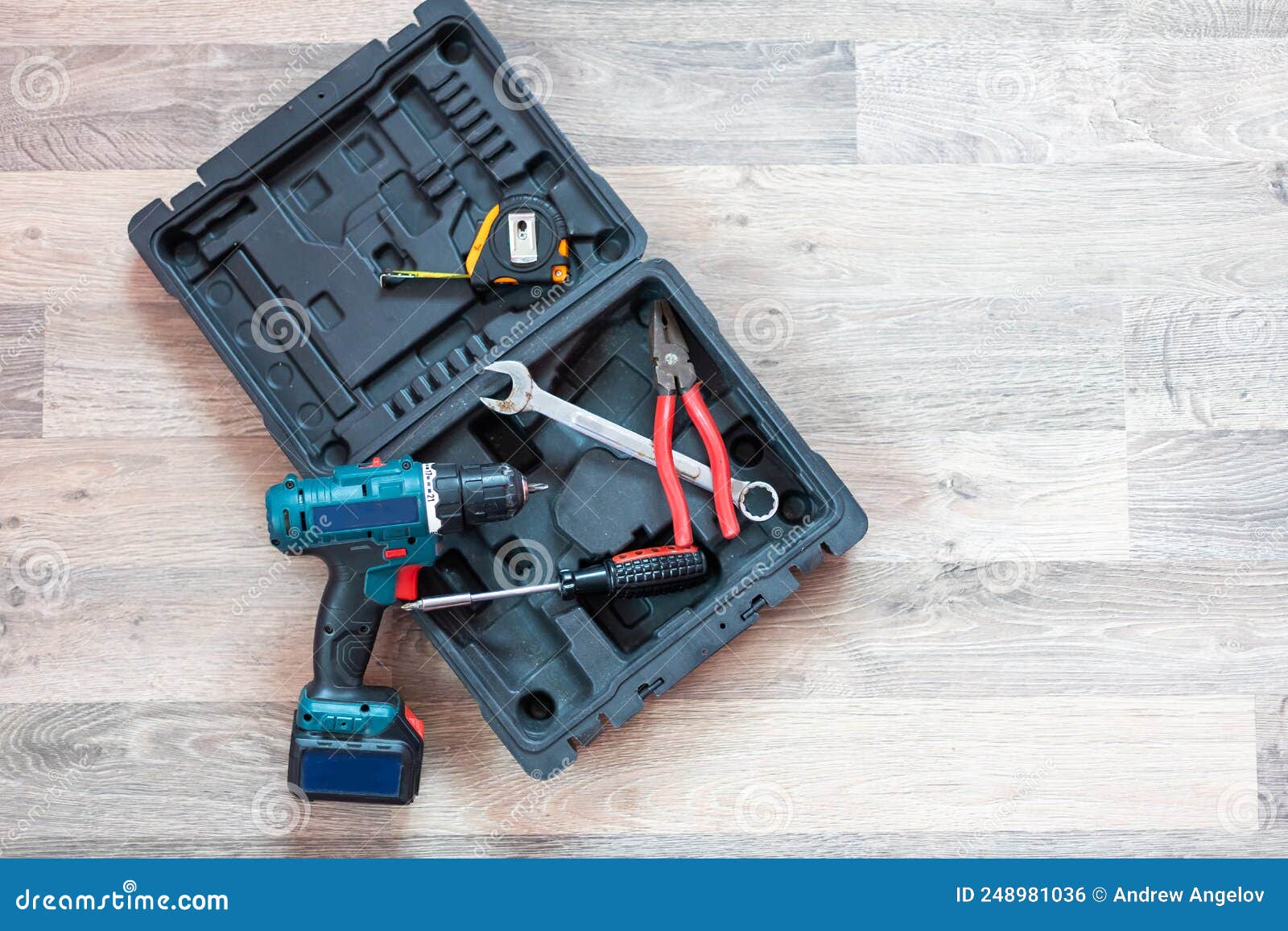 Tool Box. Toolset with Interior Compartments To Keep Wrenches, Ring ...