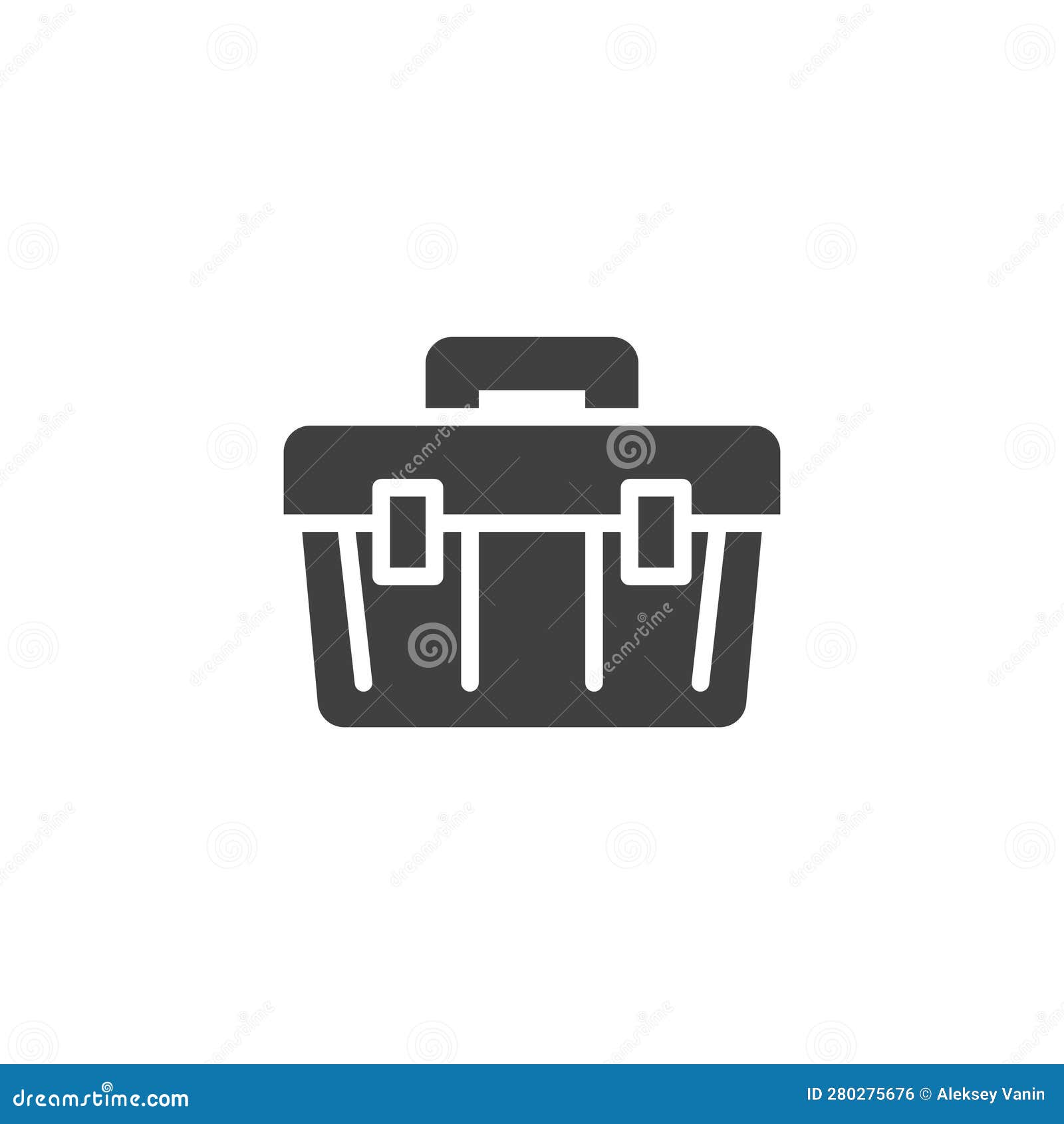Tool box vector icon stock vector. Illustration of filled - 280275676