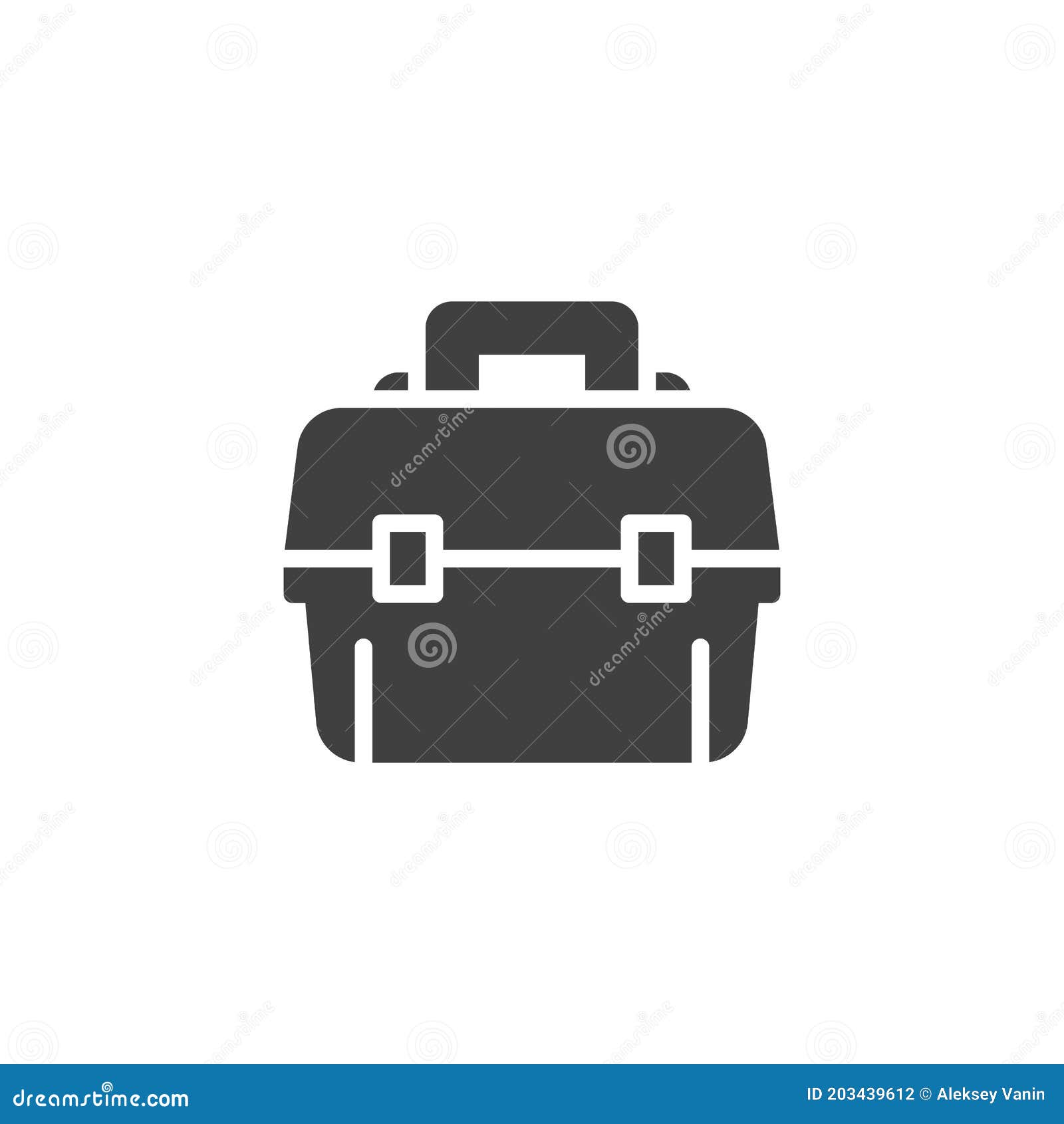 Tool Box vector icon stock vector. Illustration of simple - 203439612