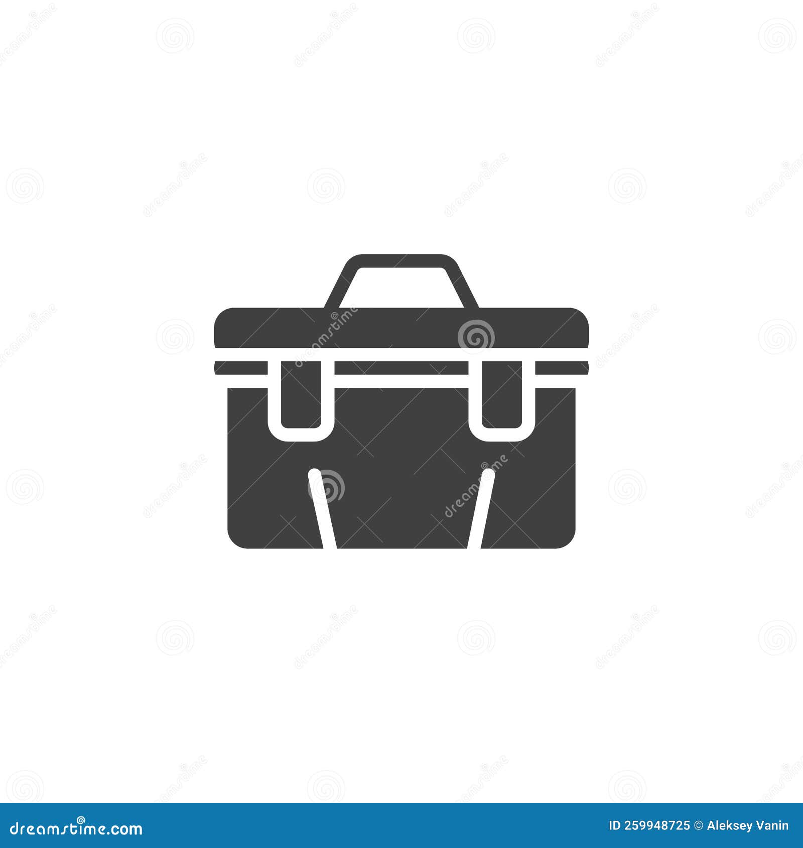 Tool box vector icon stock vector. Illustration of instrument - 259948725