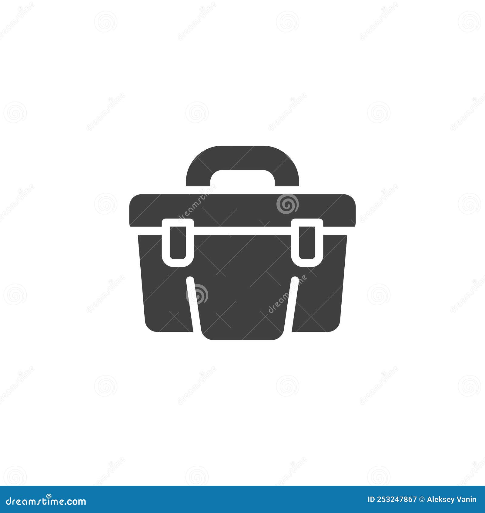 Tool box vector icon stock vector. Illustration of sign - 253247867