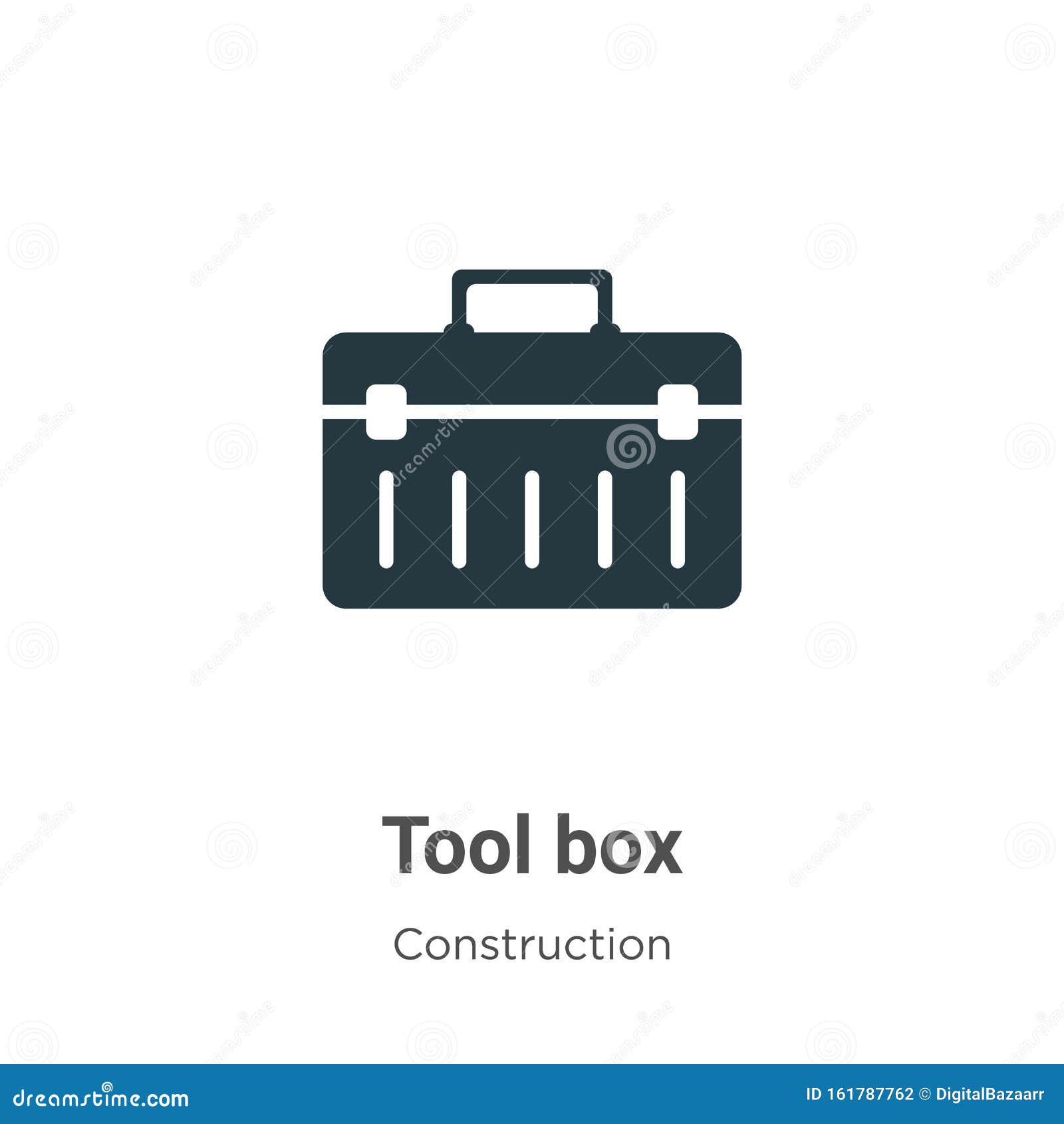 Tool Box Vector Icon on White Background. Flat Vector Tool Box Icon ...