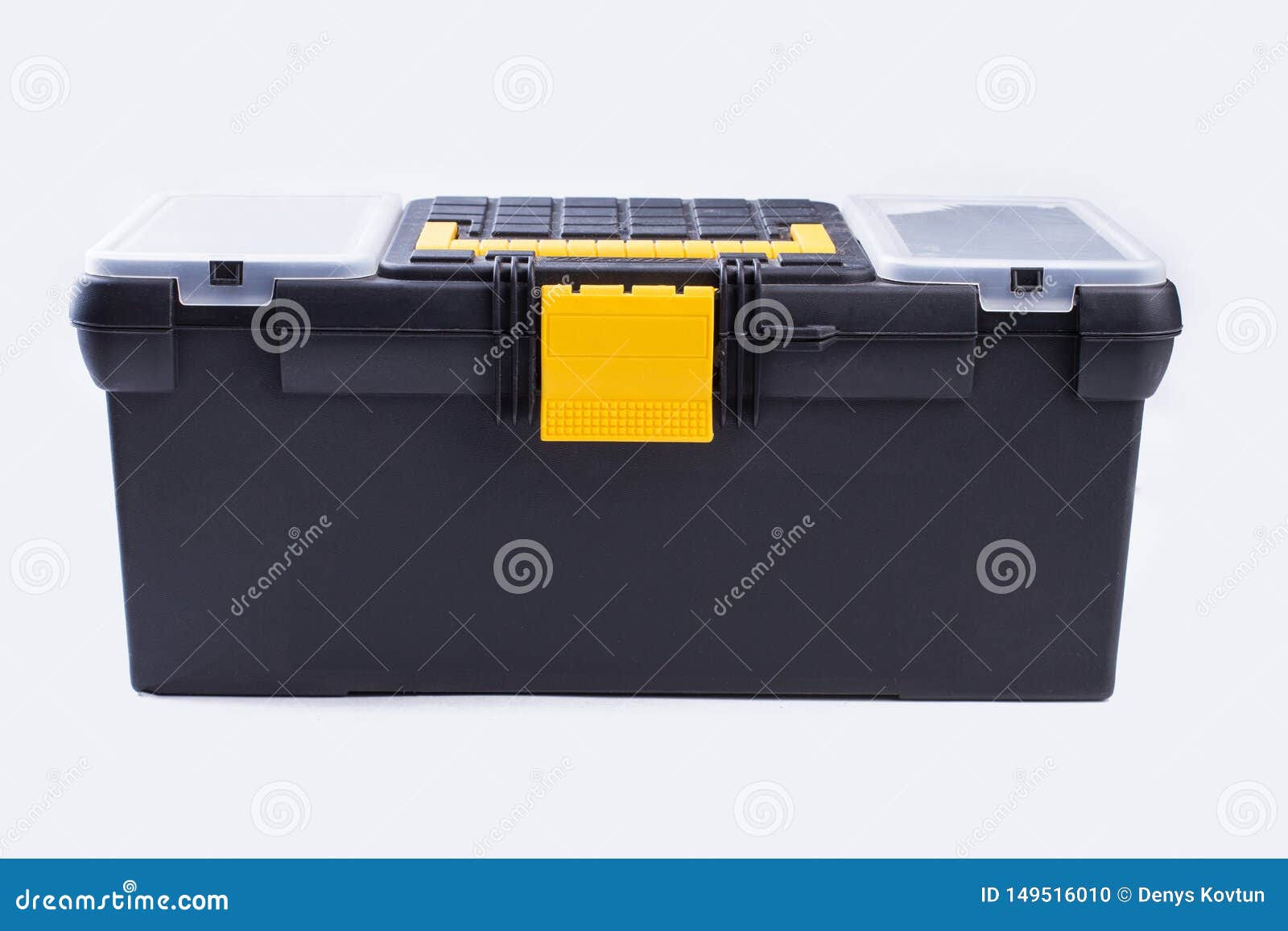 Tool Box on White Background. Stock Photo - Image of container, plastic ...