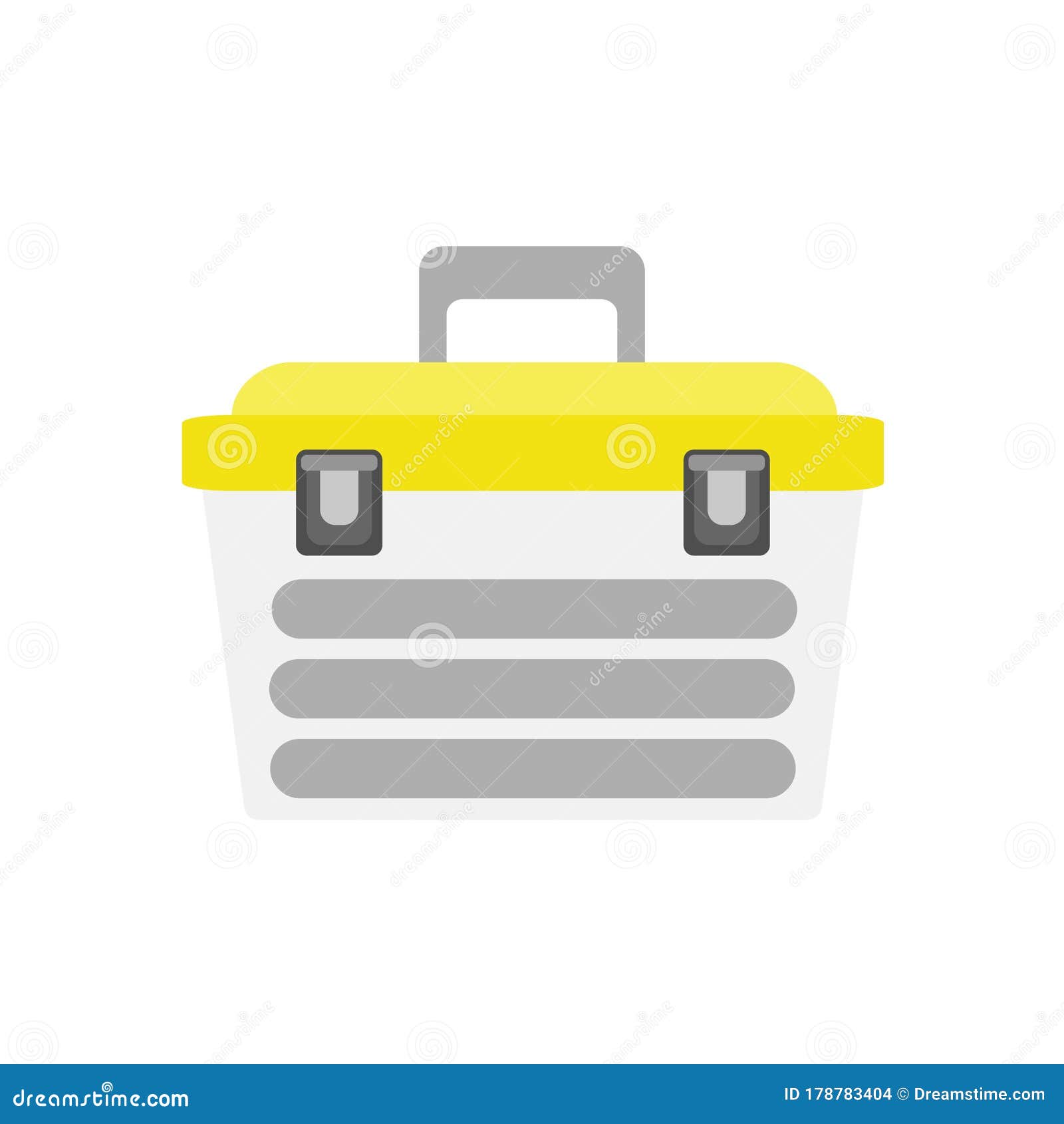 Tool Box on White Background. Vector Illustration in Trendy Flat Style ...